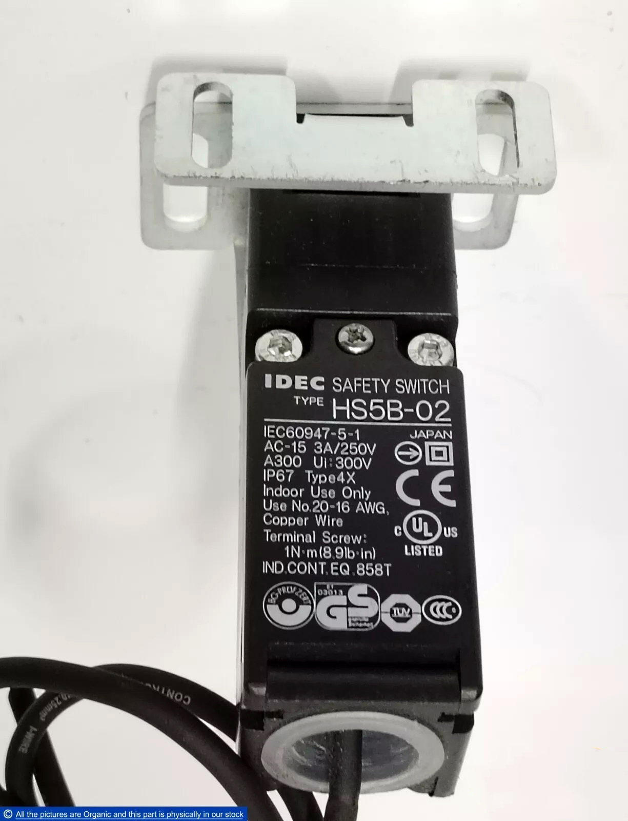 Idec HS5B-02 Safety Interlock Switch 3A 250V 2NC HS5B Series Door ...