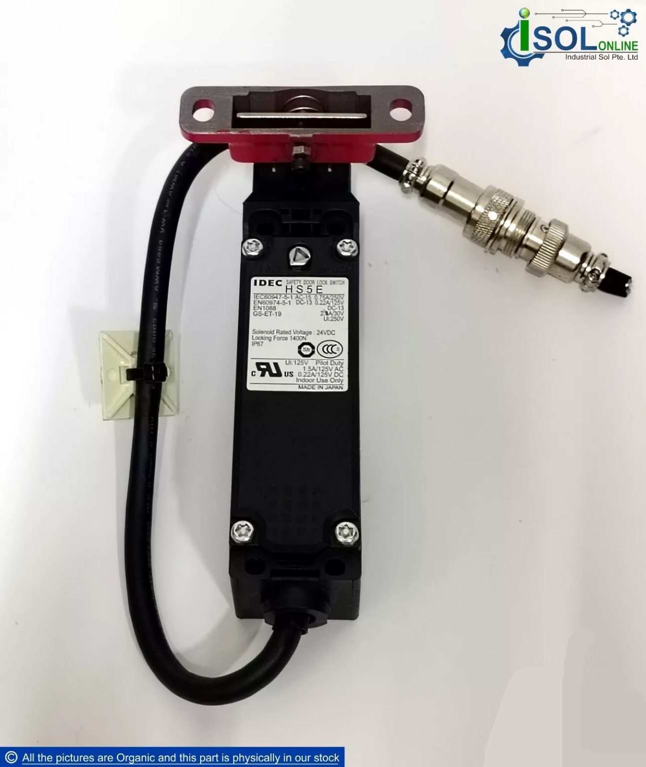 Idec HS5E-F7Y Safety Door Lock Switch 24VDC Solenoid Interlock W ...