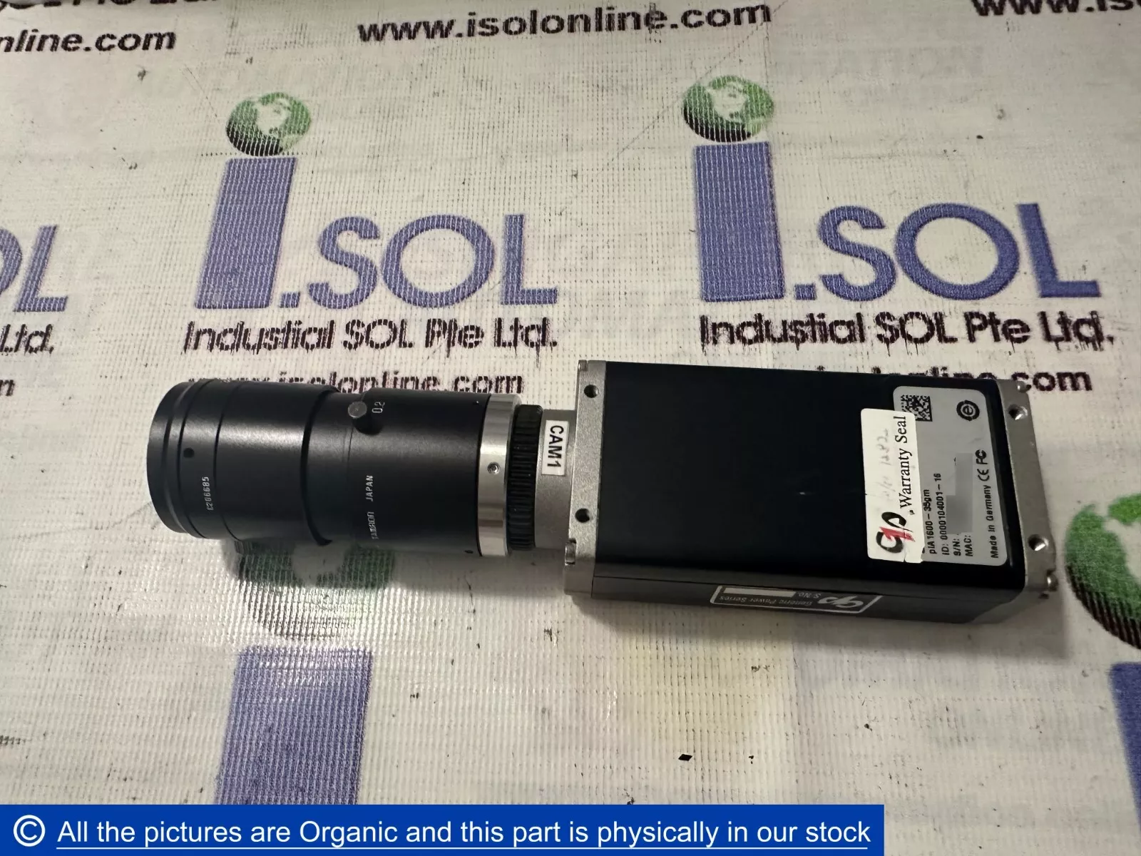 BASLER pIA1600-35gm GigE Monochrome Camera With Lens 50mm Machine ...