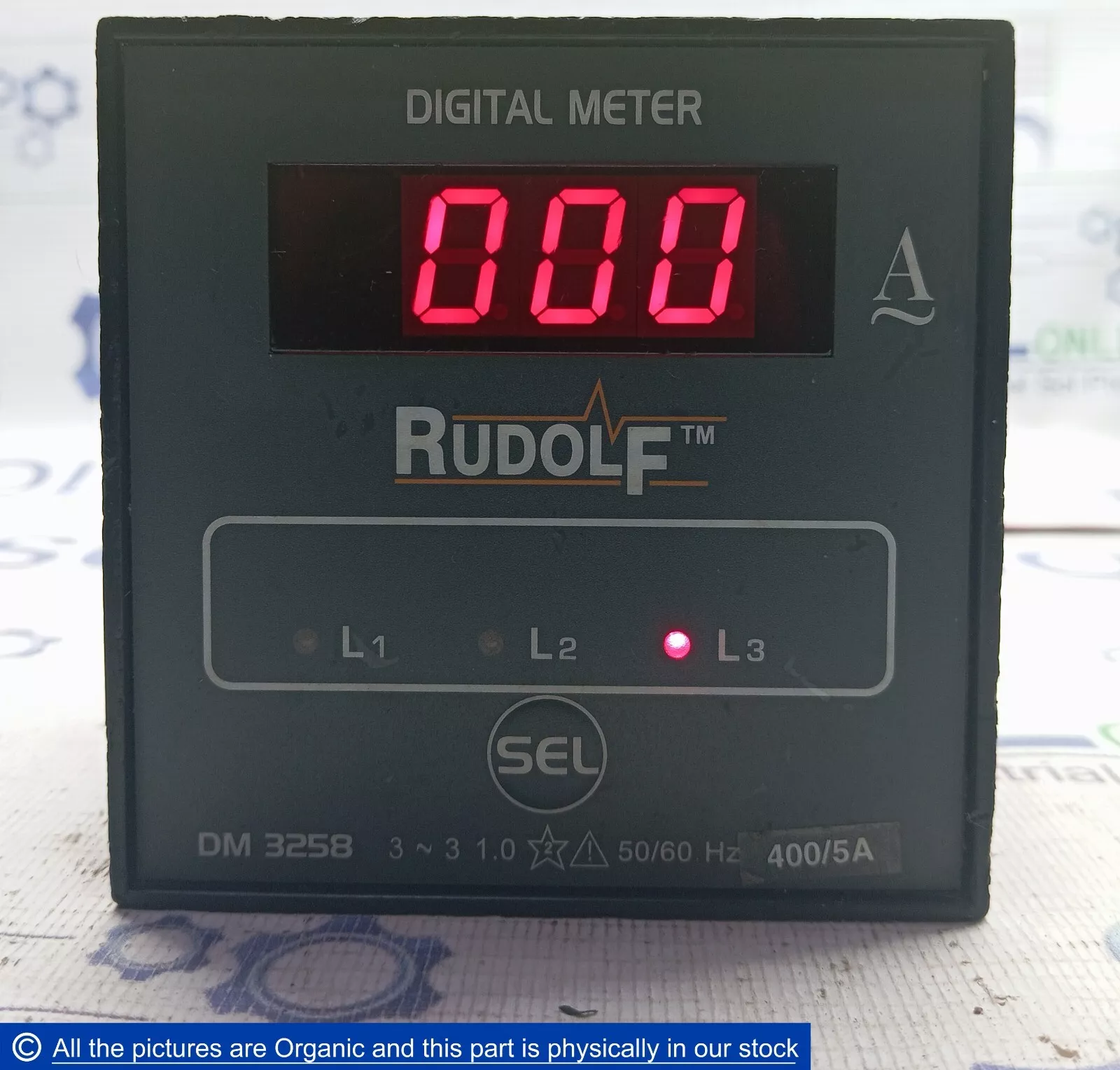 Rudolf DM 3258 3-Phase Digital Ammeter CT 400/5A DM3258 SEL Fuji Bridex ...