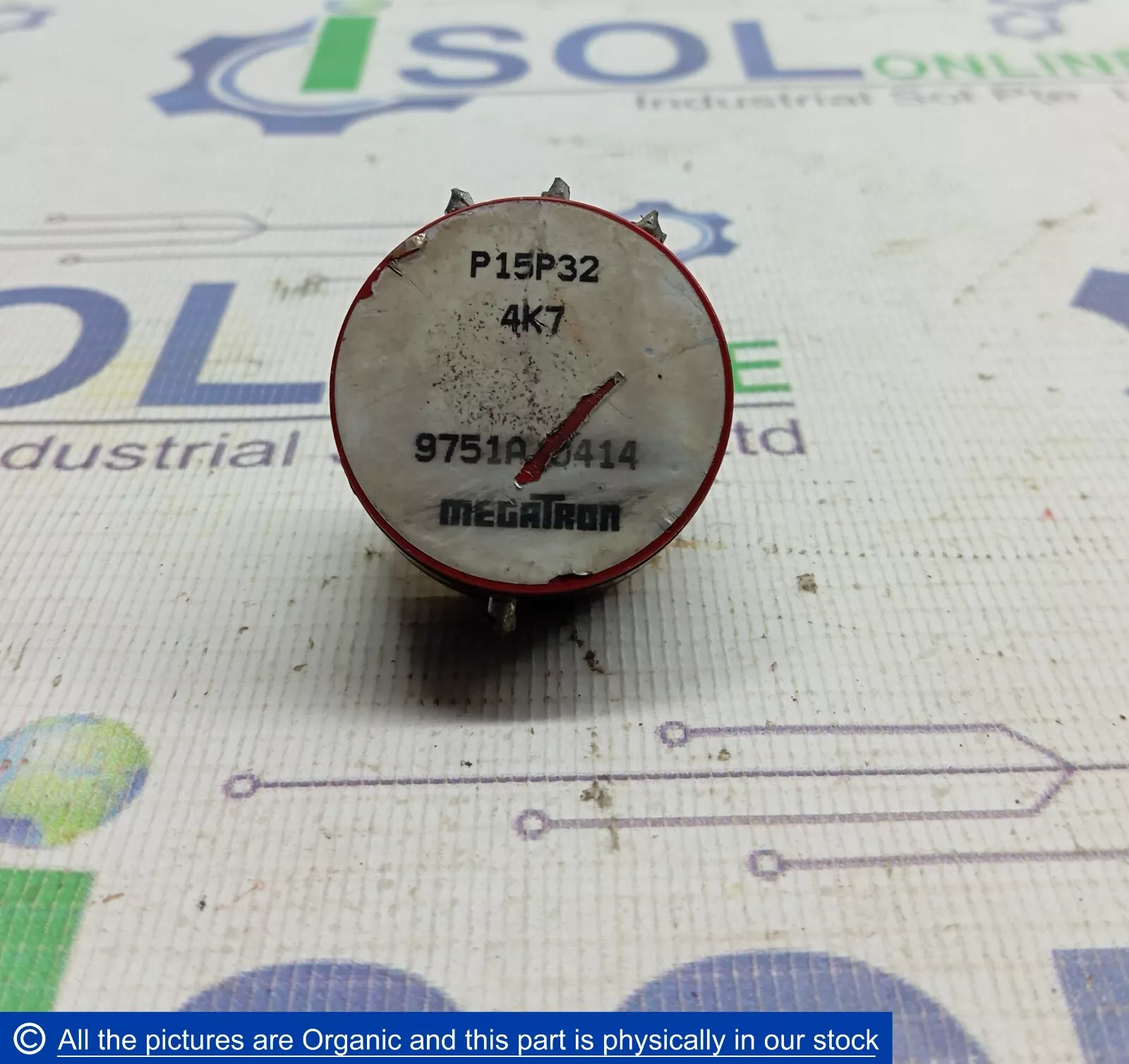 Megatron P15P32 4K7 Precision Potentiometer 4.7K Ohm P15P32-4K7 Red ...
