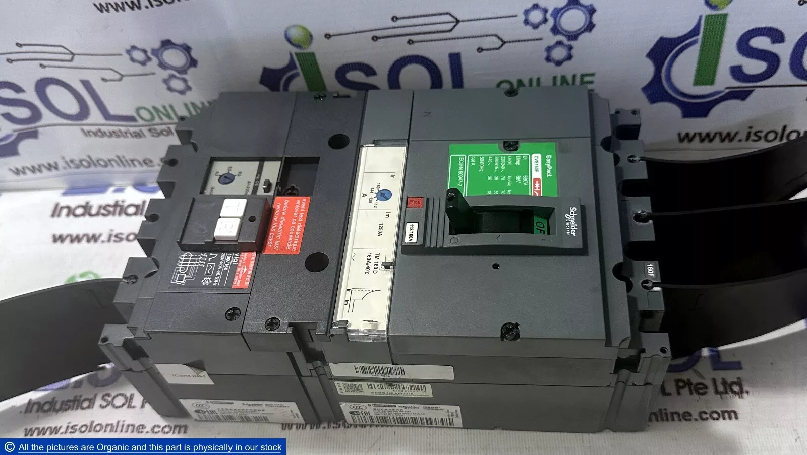 Schneider CVS160F EasyPact Circuit Breaker LV516333 / Vigi 100/160 Add ...