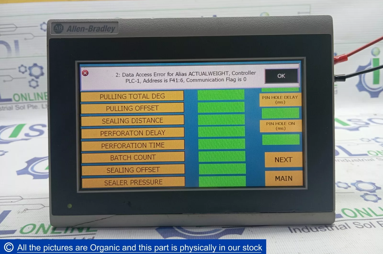 Allen-Bradley 2711R-T7T SER A PN-263069 Ver 3.014 PanelView 800 HMI ...