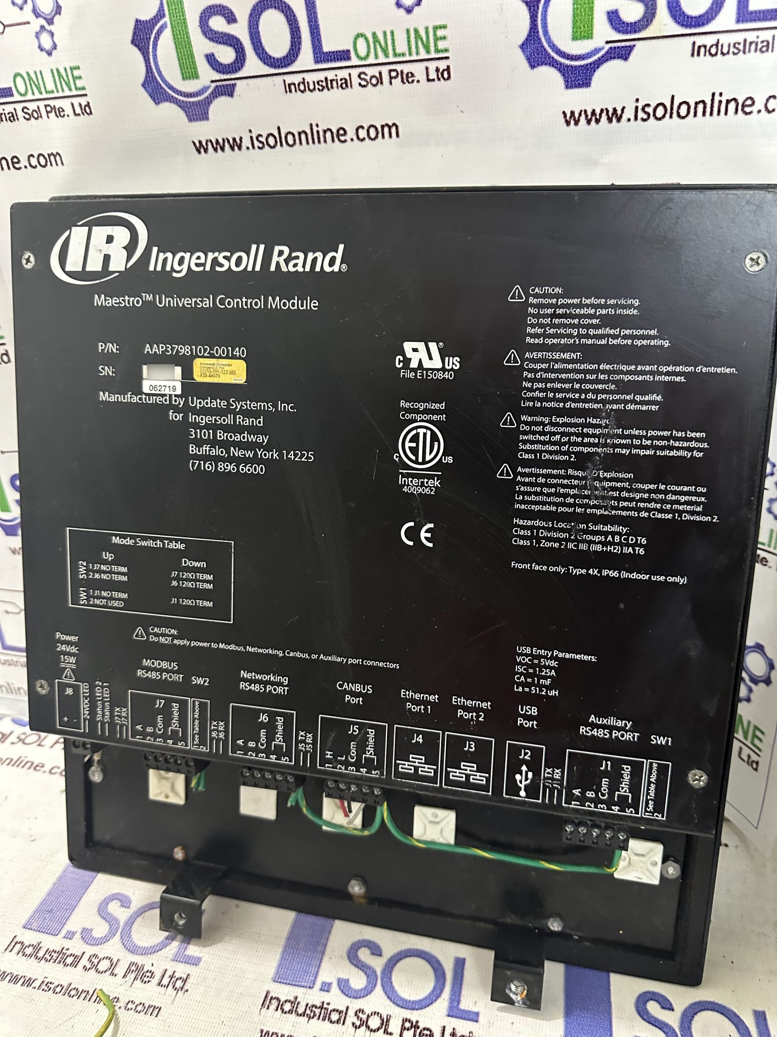 Ingersoll Rand Maestro Control Module AAP3798102-00140 Ver 4.6 MSG ...