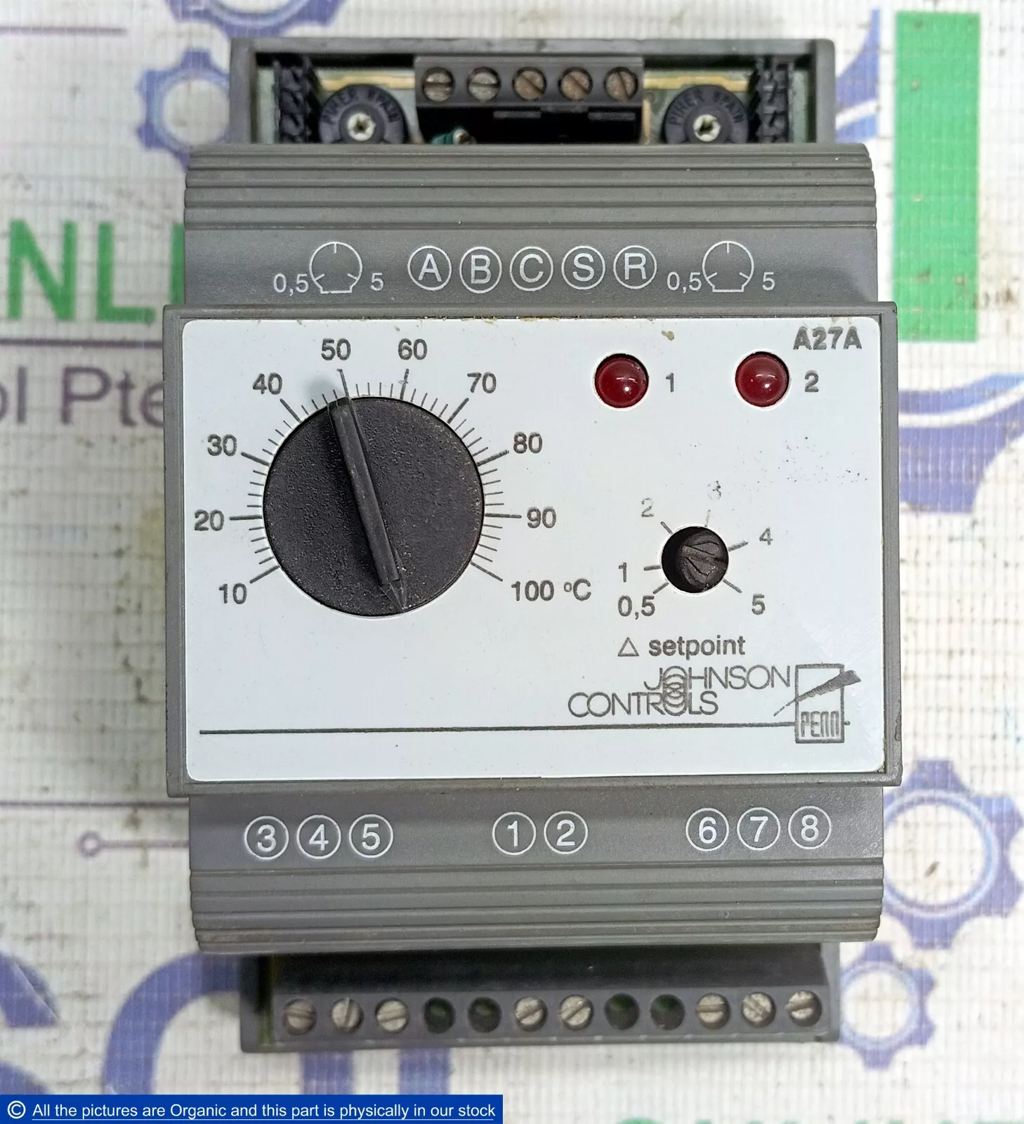 Johnson Controls A27A2N22 NOVA 27 2-Stage Temperature Controller 10-100 ...