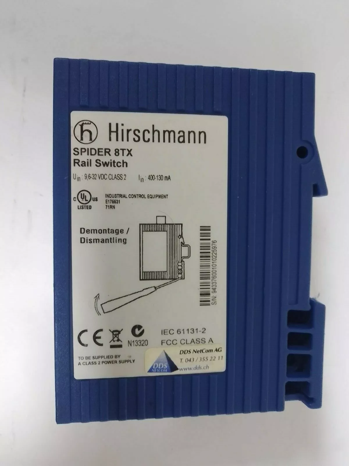 Hirschmann Spider 8TX Ethernet Ports Rail Switch - Industrial SOL Pte Ltd