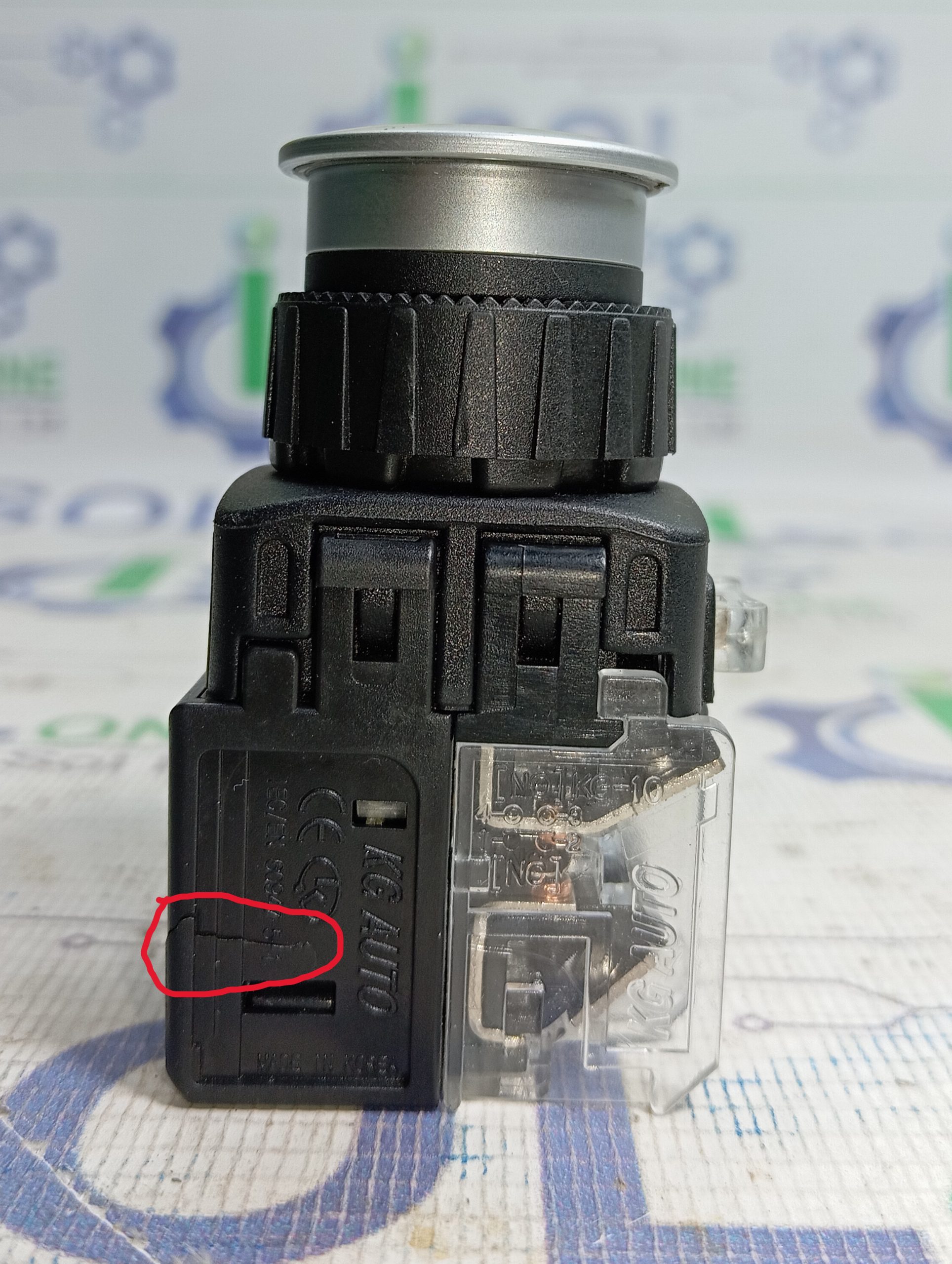 KG AUTO KGX-JMD21G LED Lamp Green Push Button Switch KG Series 12/24VDC ...