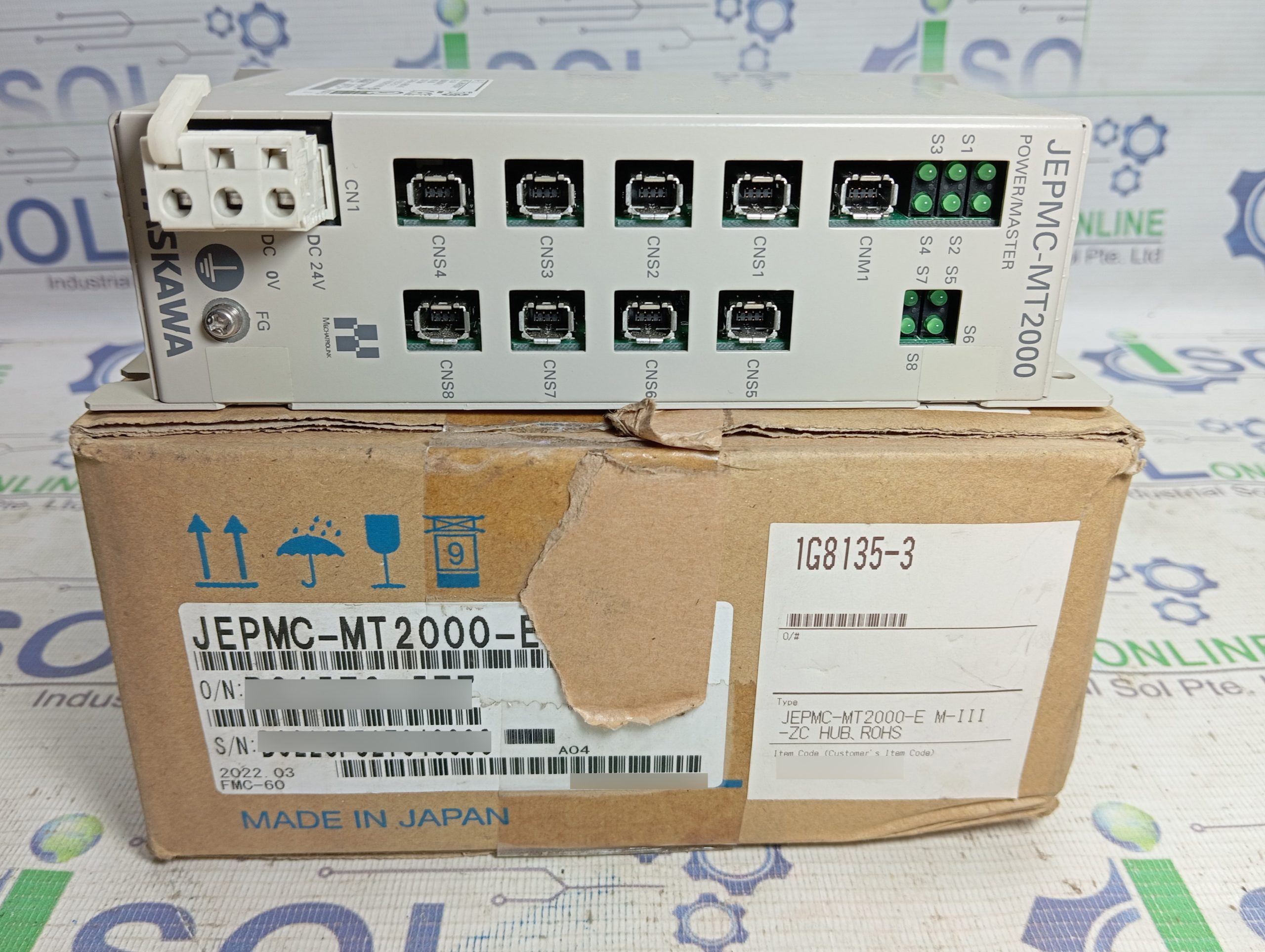 YASKAWA JEPMC-MT2000-E Ver A04 MECHATROLINK-III 8Port HUB Power/Master ...