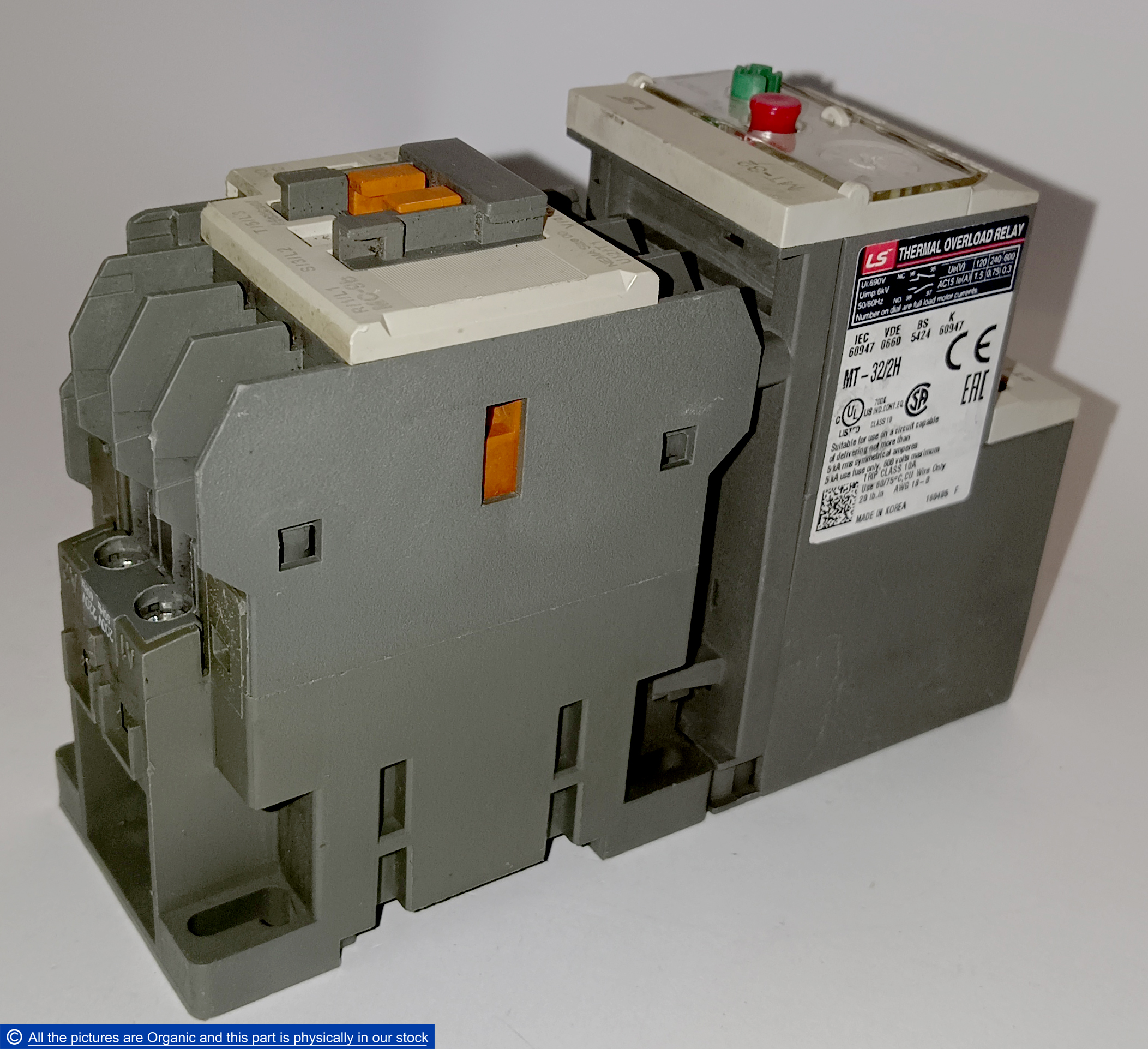 LS Electric MC-9B Metasol 3-Pole Contactor 9A W/ MT-32/2H Thermal ...