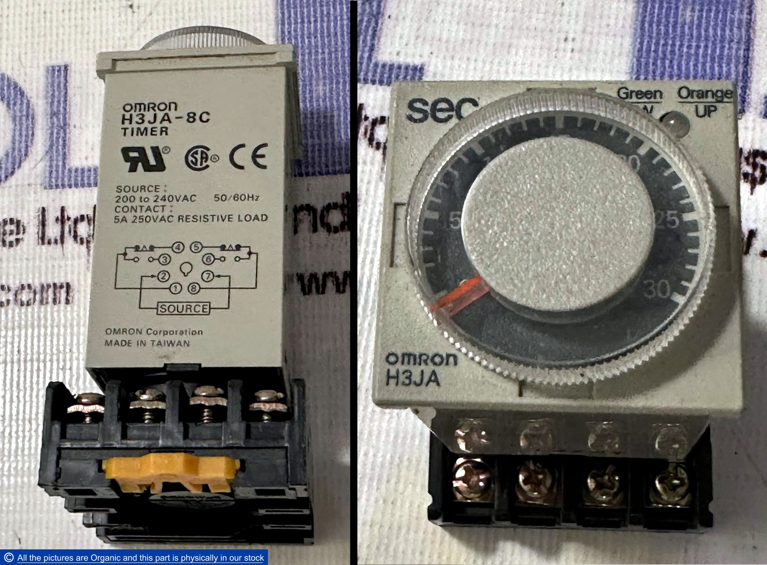 Omron H3JA-8C Solid-State Time Delay Relay TDR 0-30 Sec 240VAC W ...