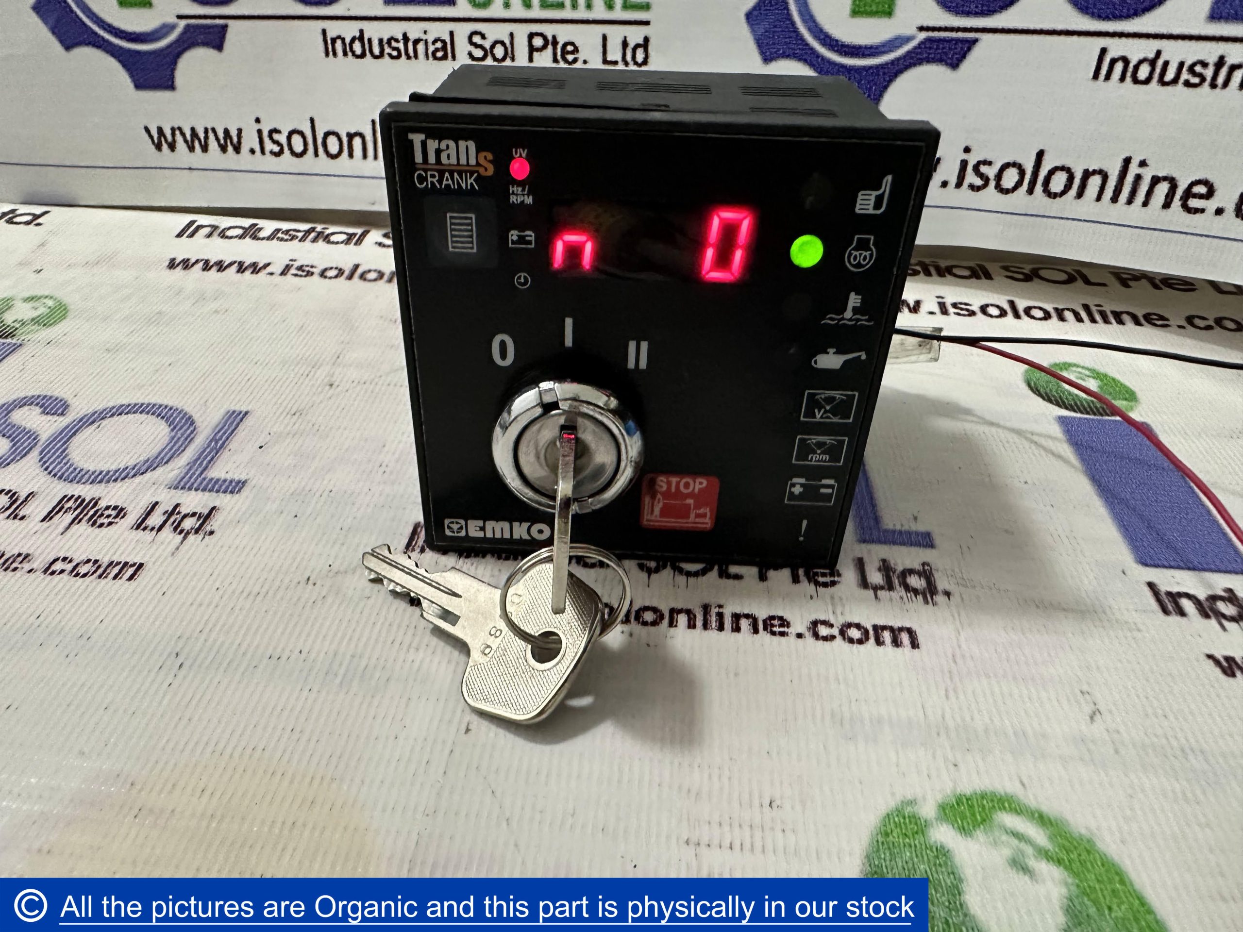 EMKO TRANS-CRANK Manuel Start Unit with Key Switch TRANSCRANK Emko ...