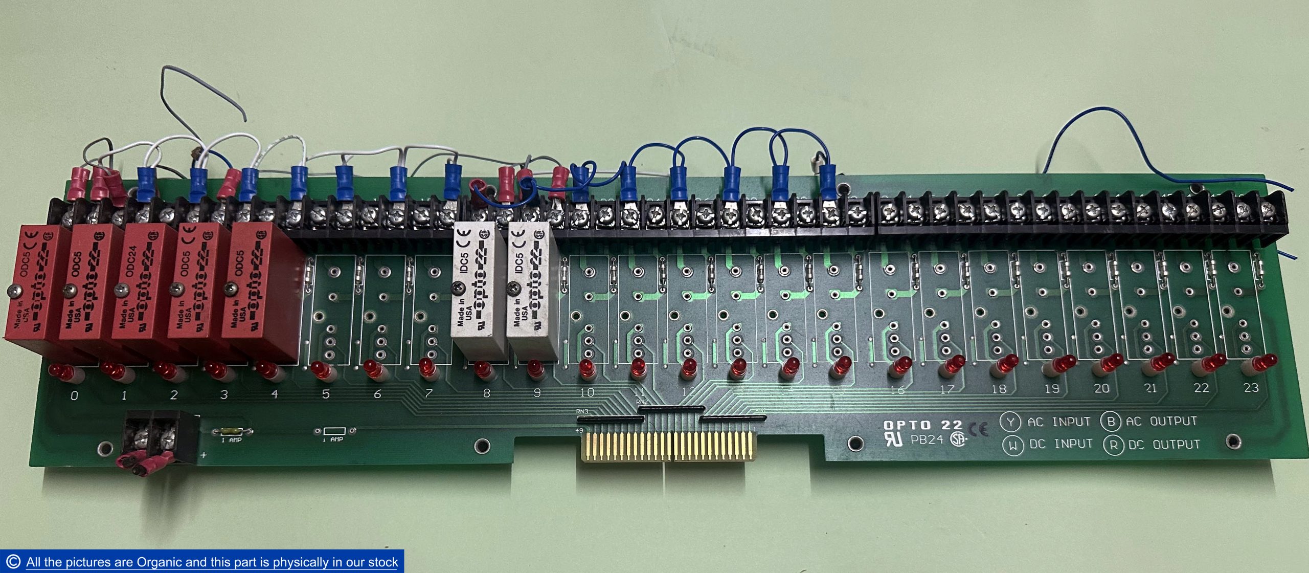 Opto 22 PB24 24-Channel I/O Module Mounting Rack 000228X W/ IDC5 x2 ...