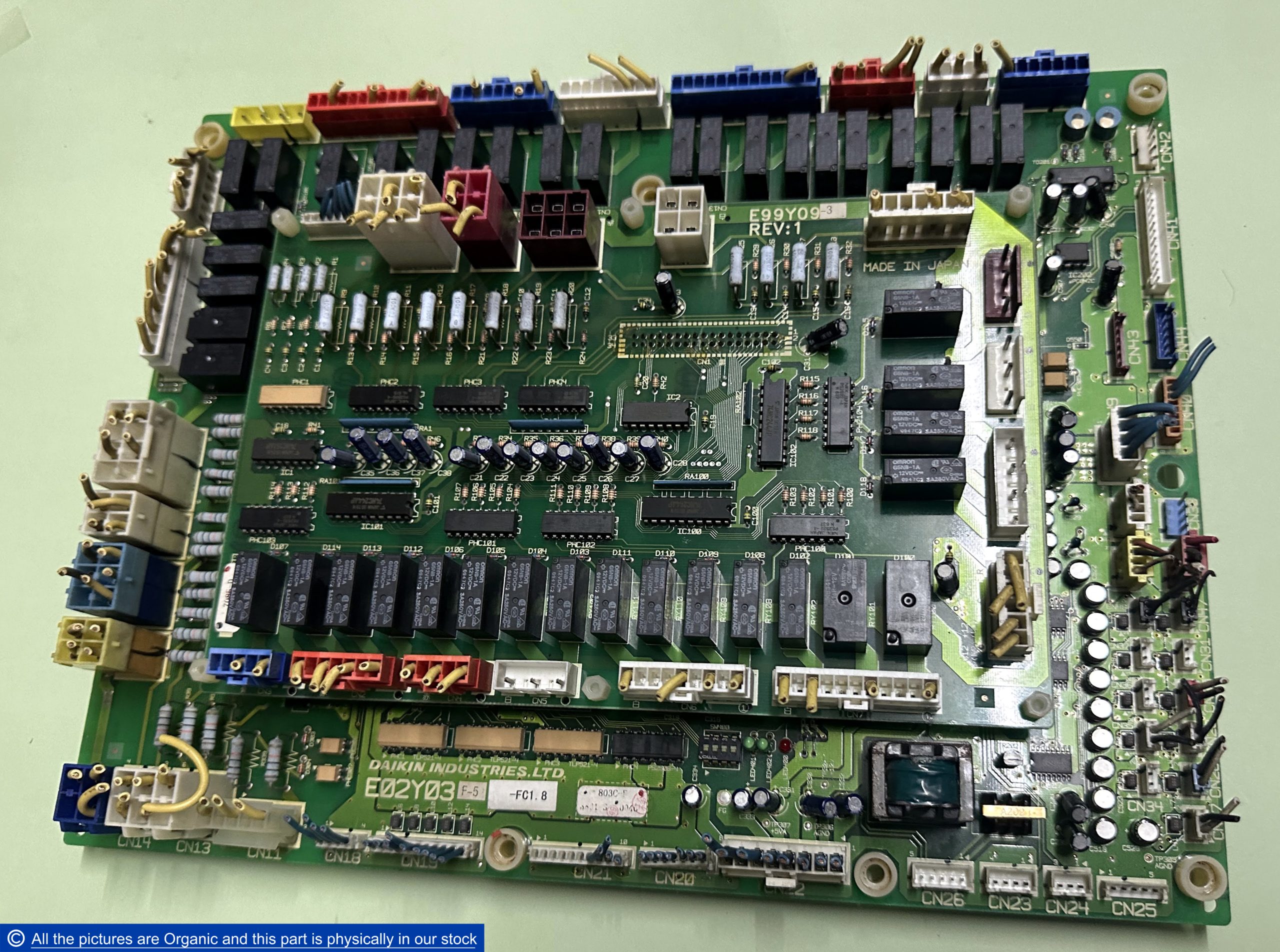 Daikin E02Y03 F-5-FC1.8 Air Cooled Chiller Motherboard W/ E99Y09-3 Rev ...