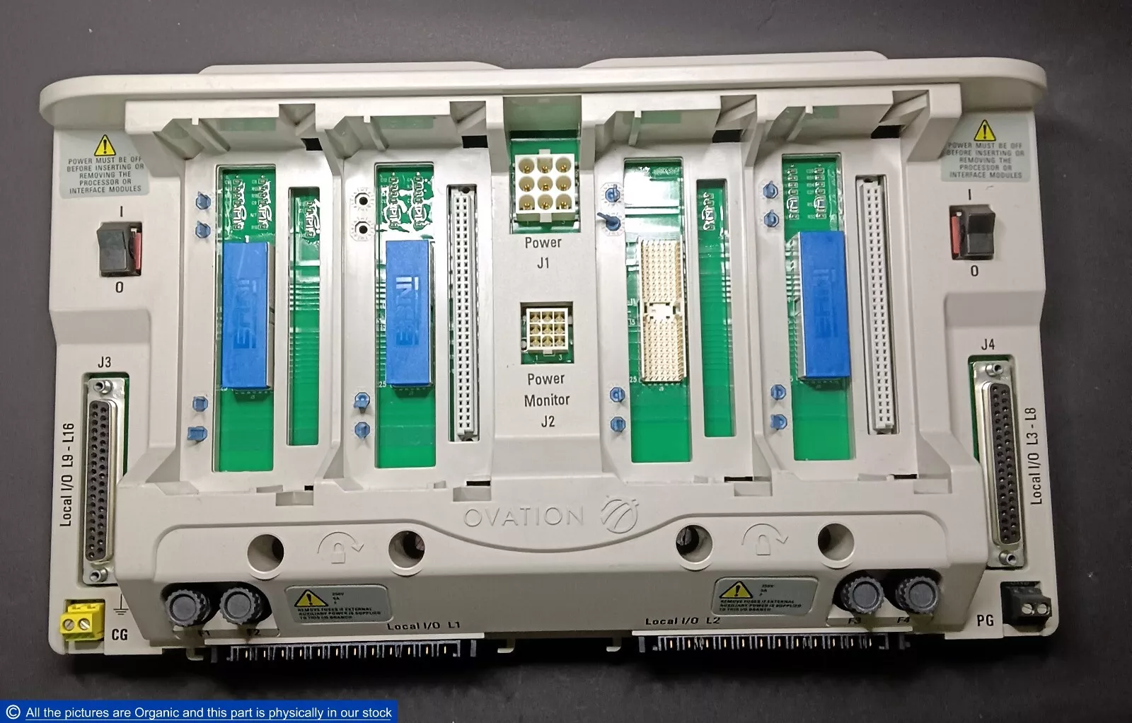 Emerson 5X00225G01 Rev 17 4-Slot Ovation DCS Control Base Assembly - Industrial SOL Pte Ltd