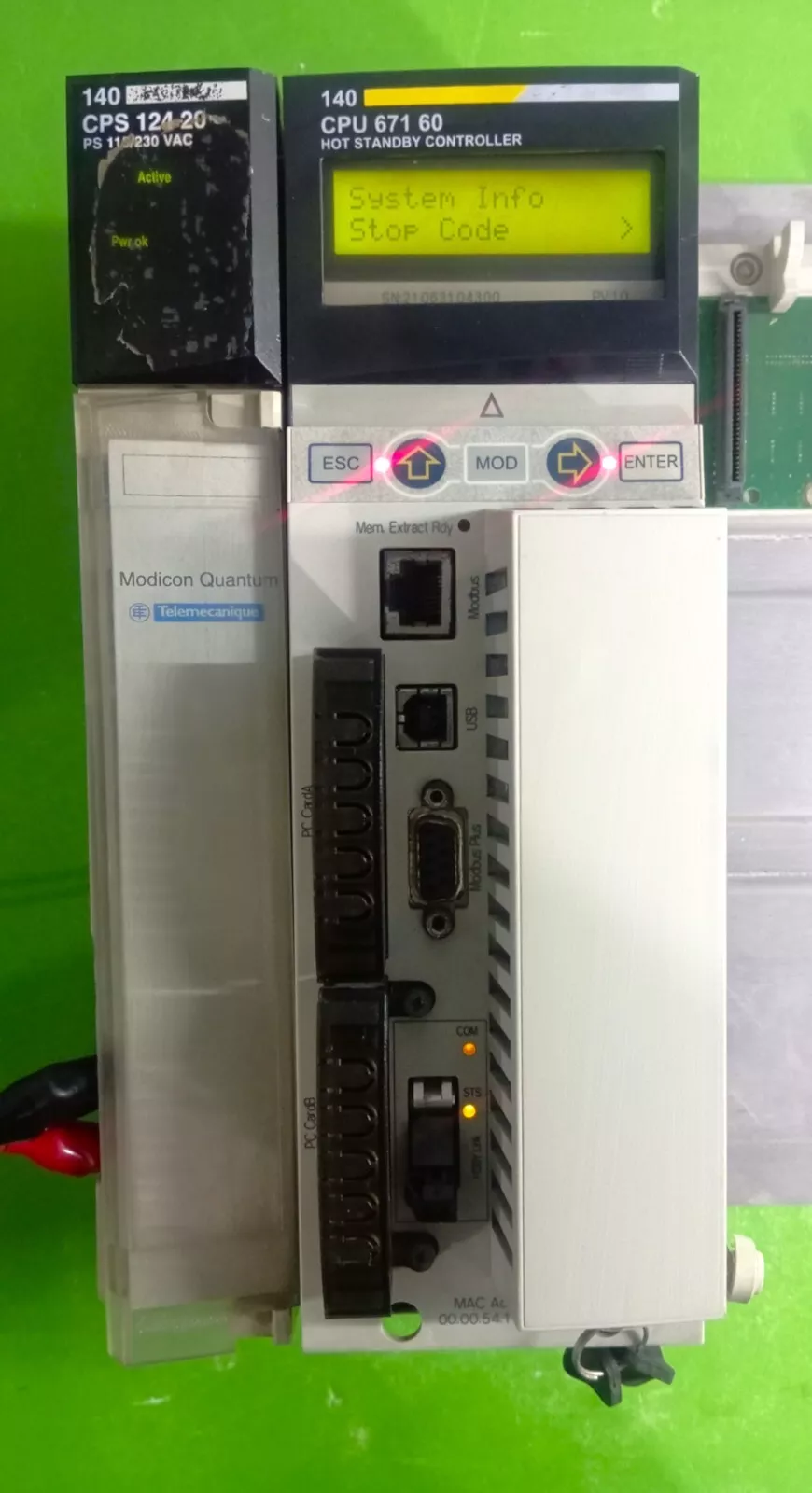 Schneider Electric 140CPU67160 Modicon Quantum Processor Unit RL 12 SV ...