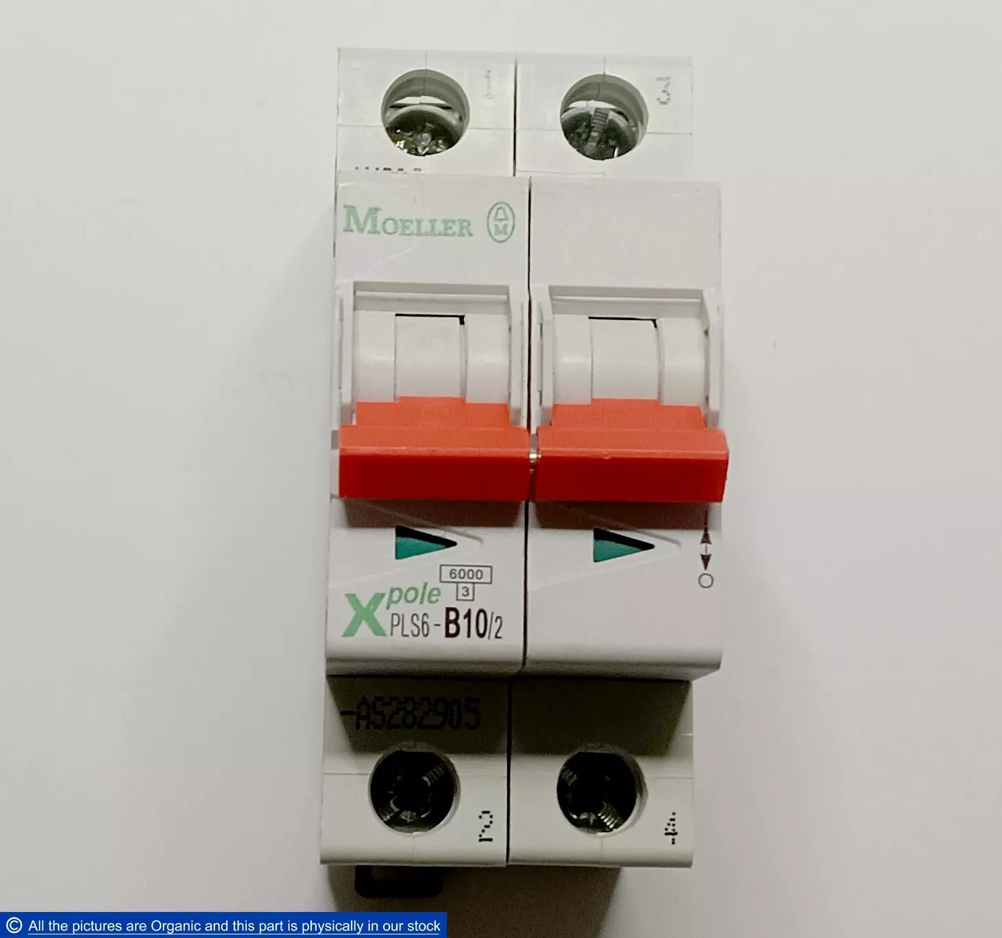 Moeller PLS6-B10/2 2-Pole Miniature Circuit Breaker 6kA 10A 400V xPole MCB Eaton - Industrial ...