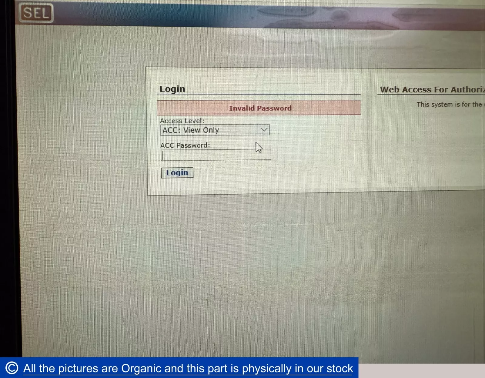 Schweitzer SEL-849 Motor Management Relay 084900100100001 Schweitzer ...