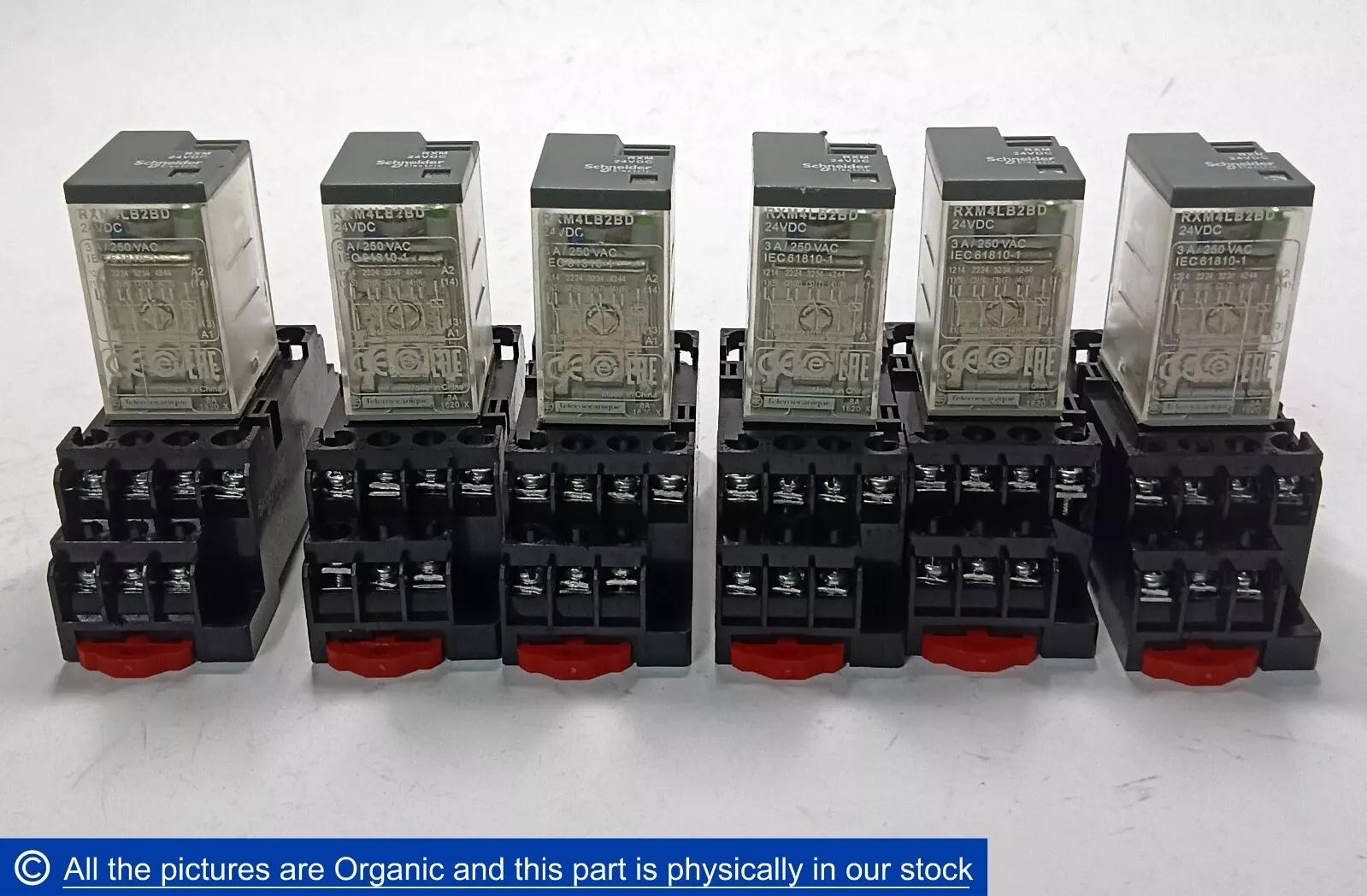 Schneider RXM4LB2BD Miniature Plug-in Relay 24VDC With Socket RXZE1M4C ...