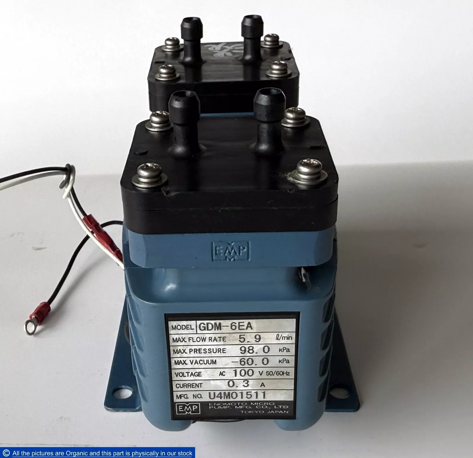 Enomoto Micro Pump GDM-6EA Motor-Driven Air Pump 5.9 L/min Chemistry Analyzer - Industrial SOL ...