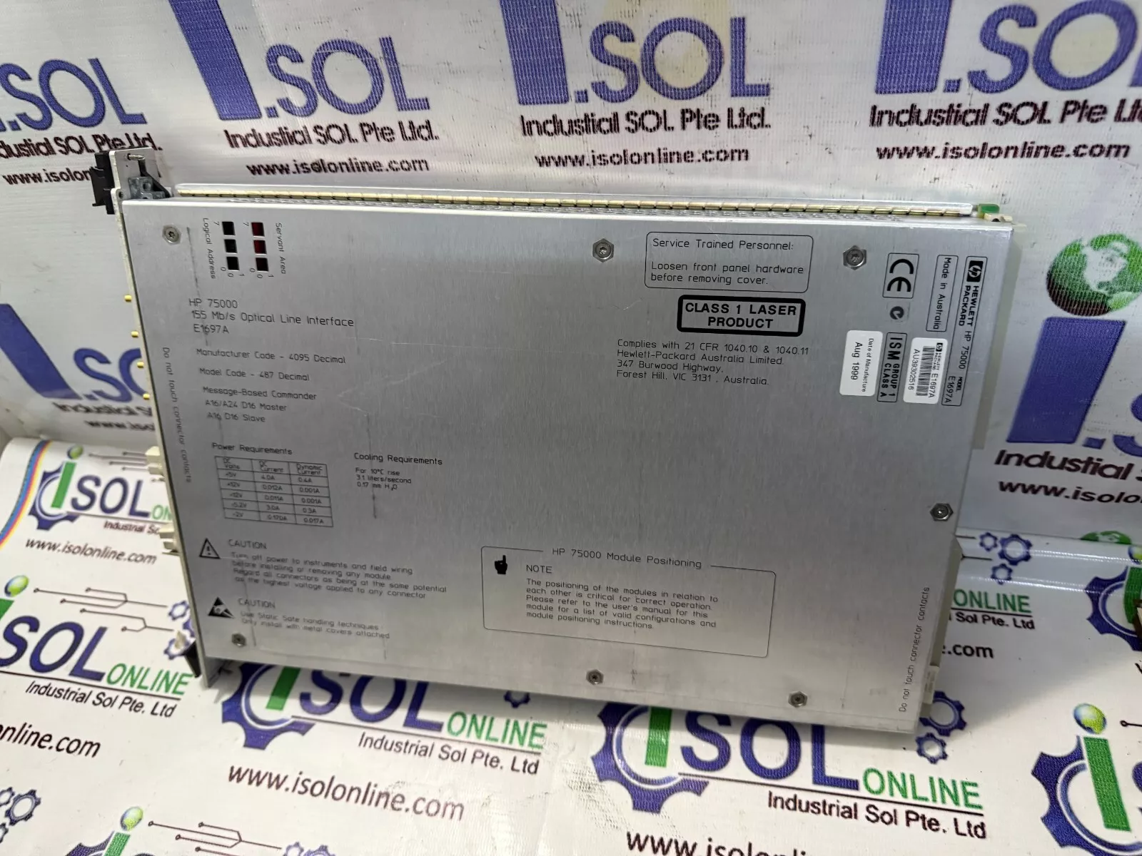 HP/Agilent E1697A 155 Mb/s Optical Line Interface Unit VXI-BUS HP75000 ...