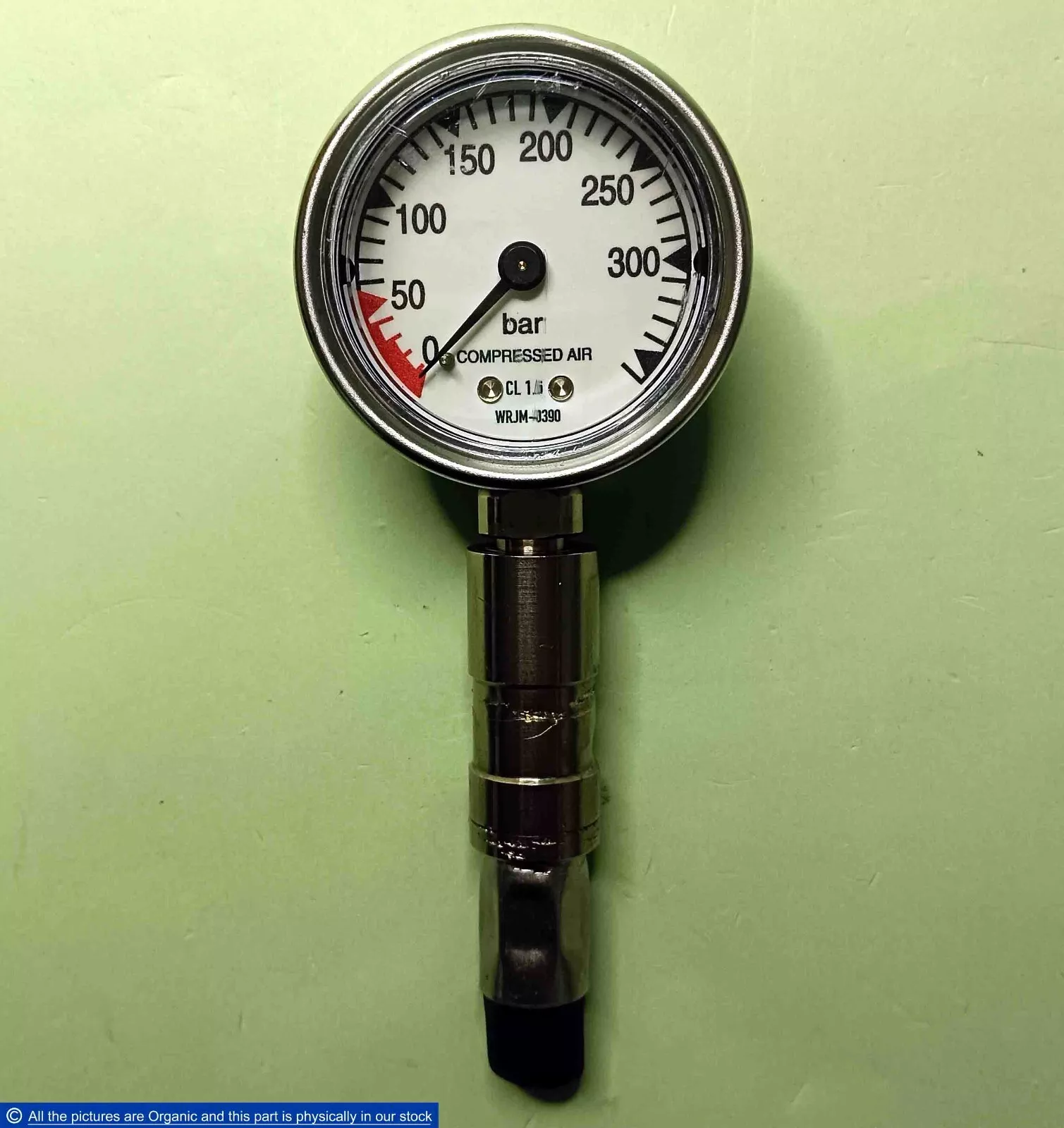 WRJM-0390 Compressed Air Pressure Gauge 0 to 300 bar CL 1.6 WRJM0390 S ...