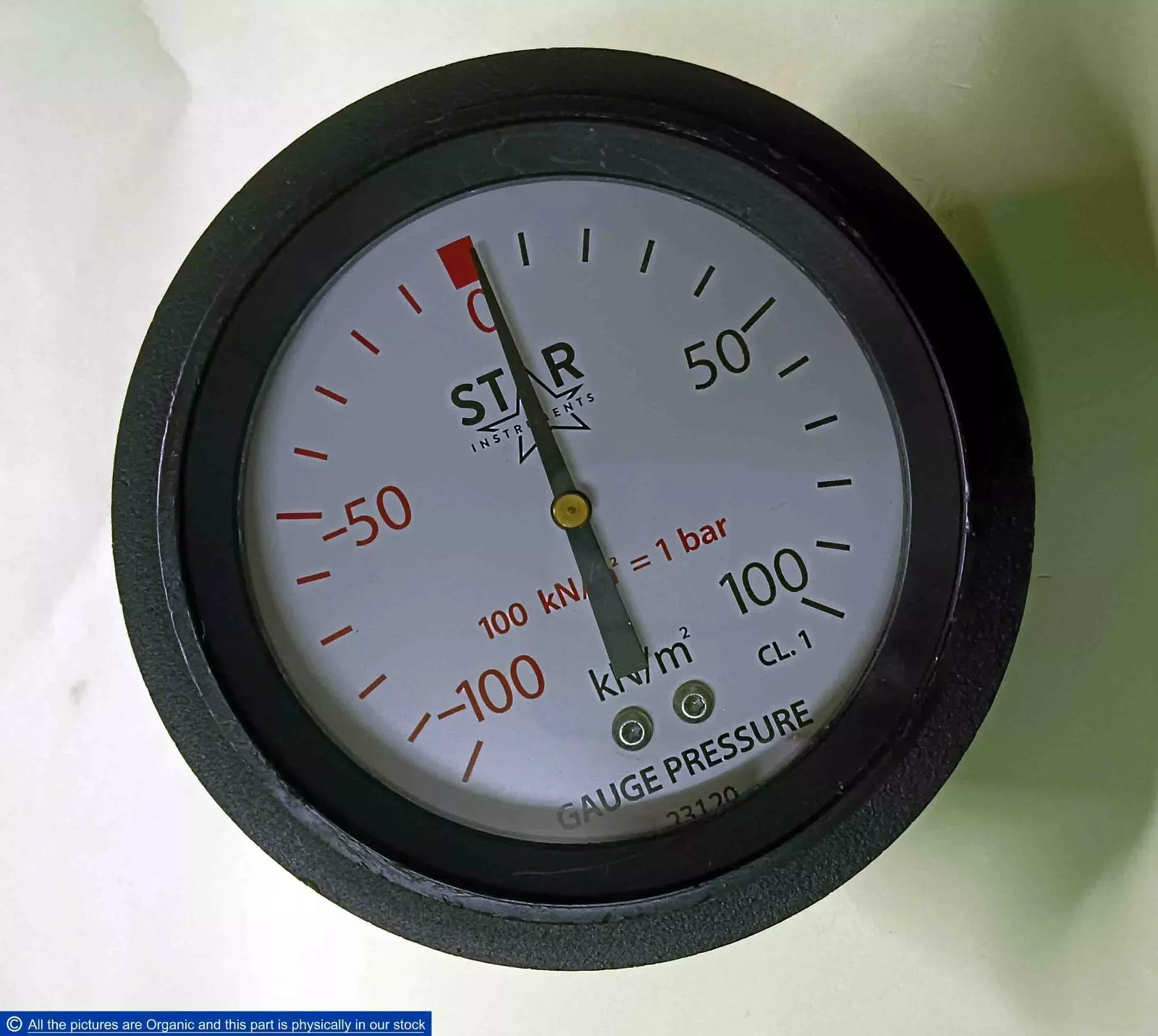 Star Instruments 23120 Vacuum Pressure Gauge -100 to 100 kN/m2 1 Bar CL ...