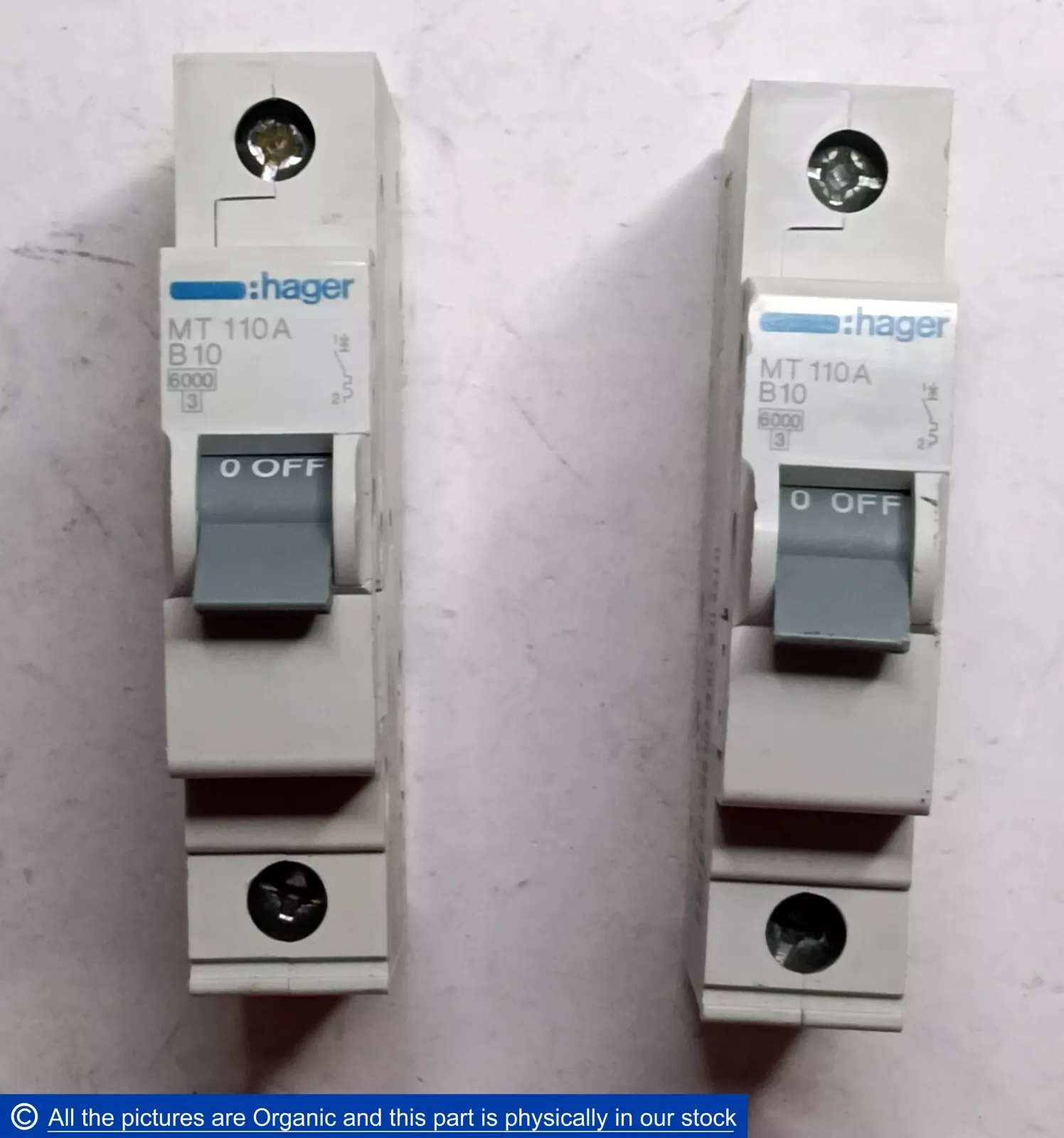 Hager MT 110A B10 Single Pole Miniature Circuit Breaker MT110AB10 Lot Of 2 - Industrial SOL Pte Ltd