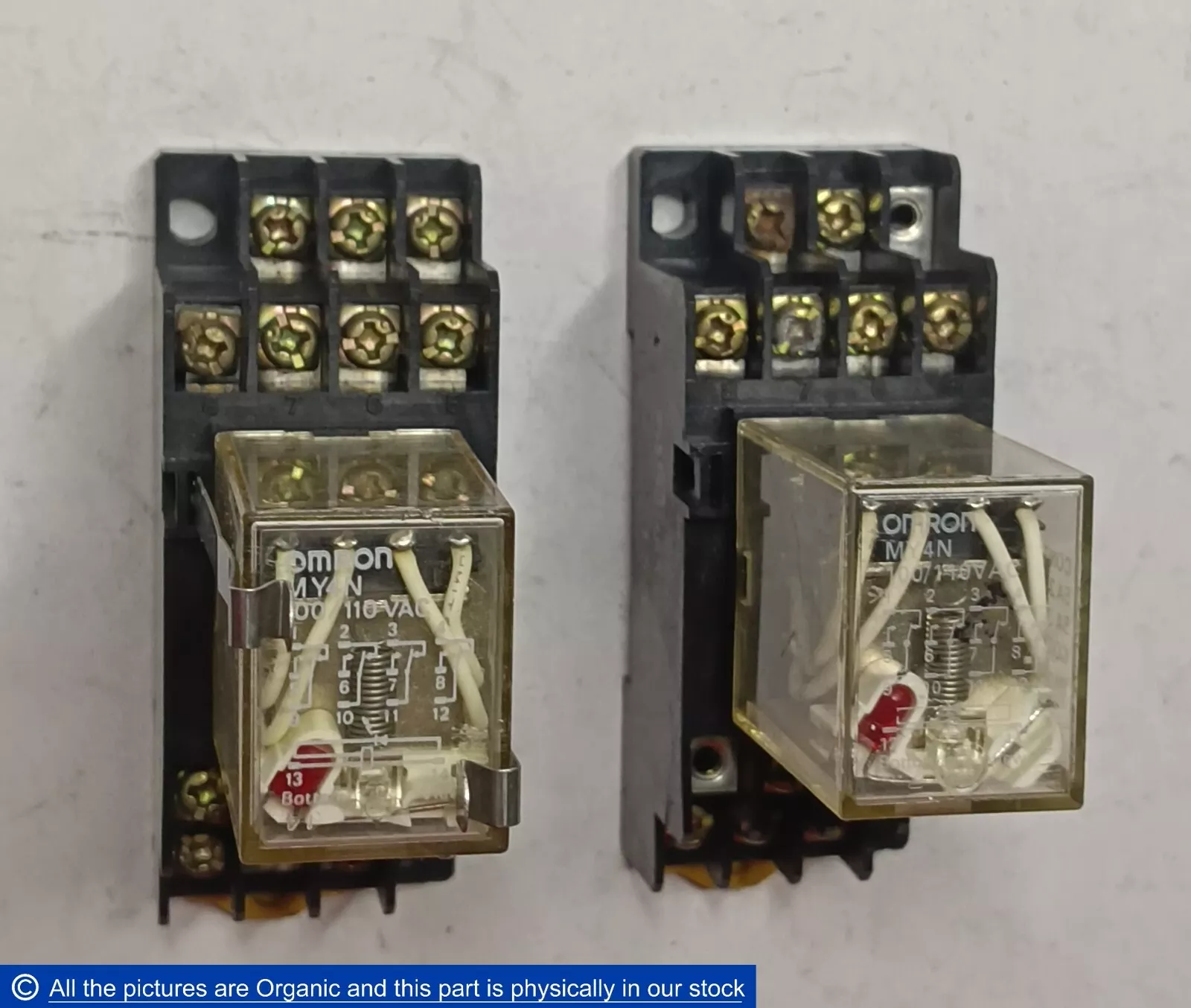 Omron MY4N Miniature Power Relay 100/110VAC 4PDT 4 Poles With Socket ...