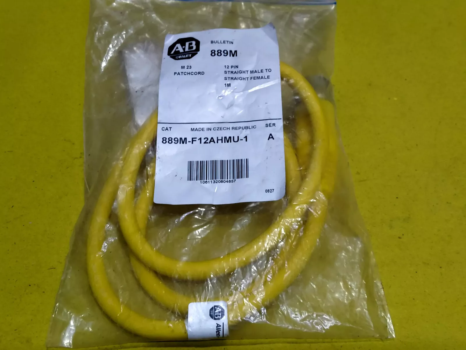 Allen-Bradley 889M-F12AHMU-1 Patchcord Connect Cable 889M Ser A 1M New - Industrial SOL Pte Ltd