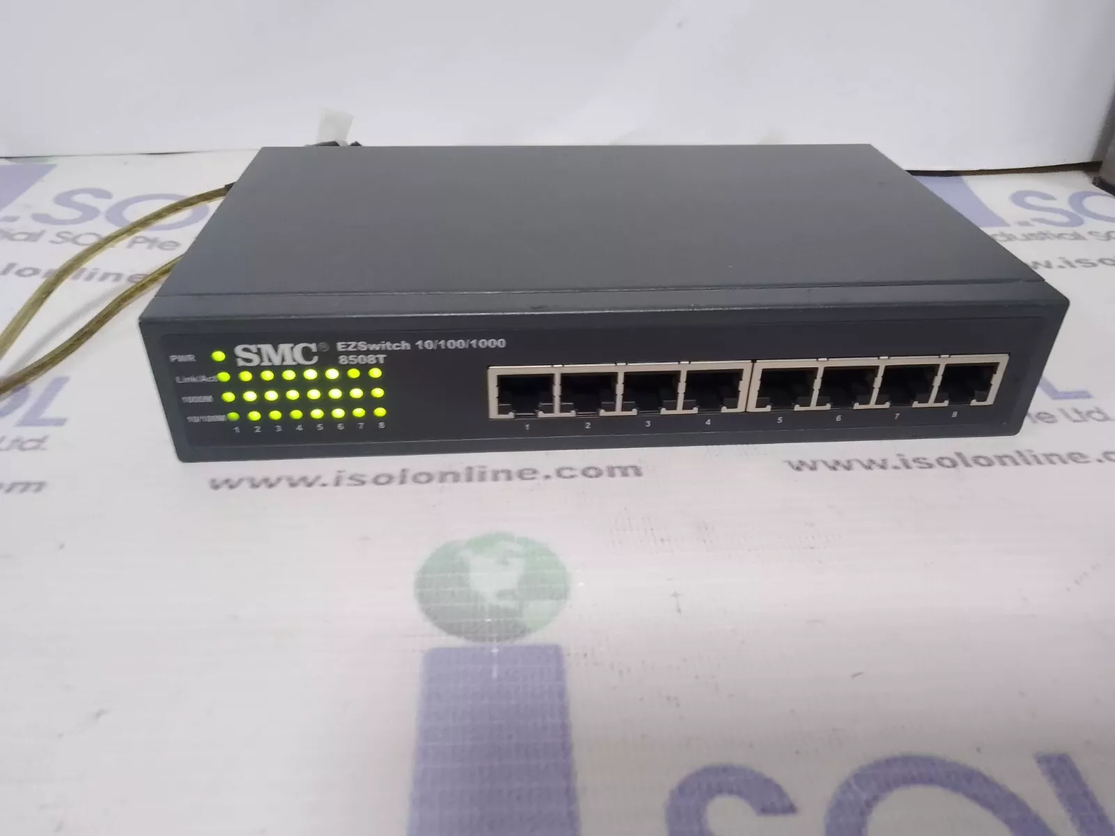 SMC 8508T 8-Port Unmanaged Gigabit Ethernet EZ Switch 10/100/1000 Mbps SMC8508T - Industrial SOL ...