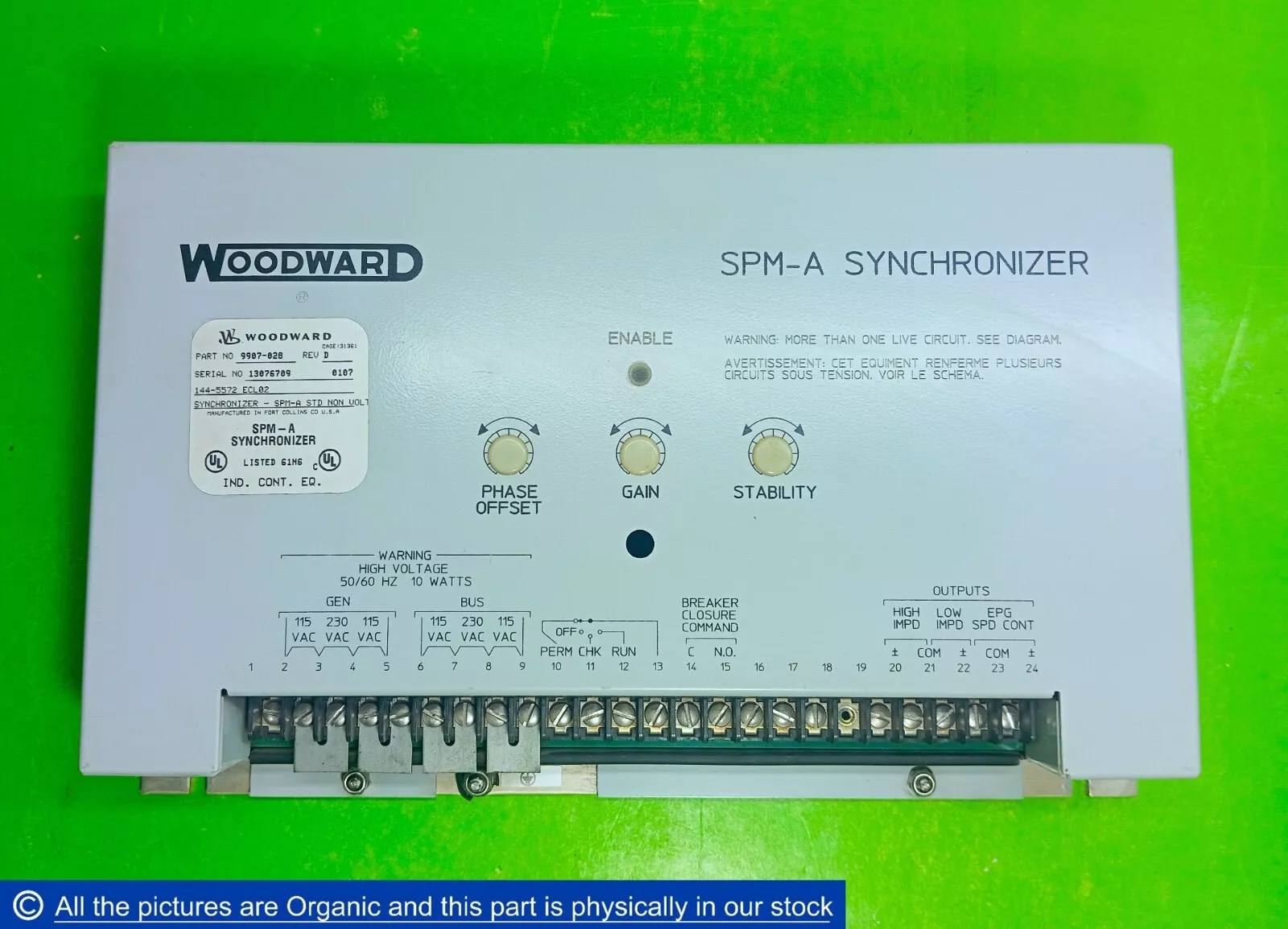 Woodward 9907-028 Rev. D Speed & Phase Matching SPM-A Synchronizer Module - Industrial SOL Pte Ltd