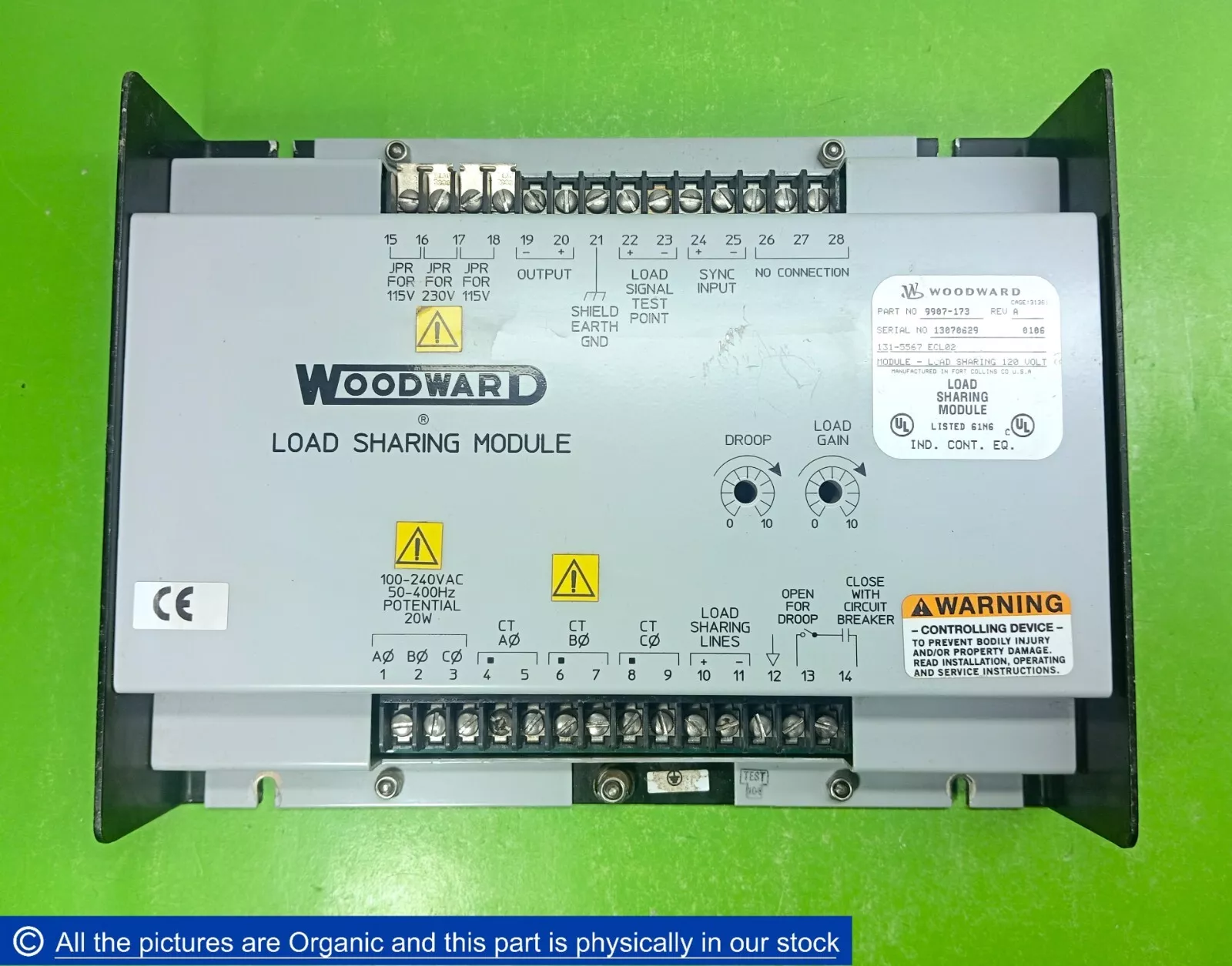 Woodward 9907-173 Rev. A Load Sharing Module 9907173 120Volt LSM Series ...