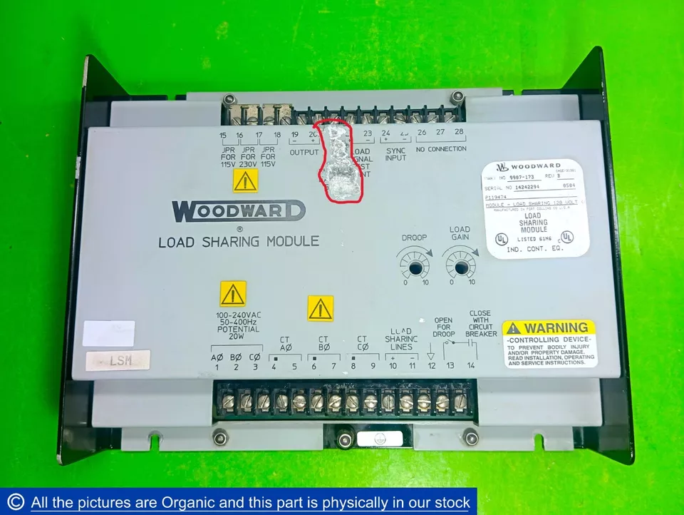 Woodward 9907-173 Rev. B Load Sharing Module 9907173 120Volt LSM Series - Industrial SOL Pte Ltd
