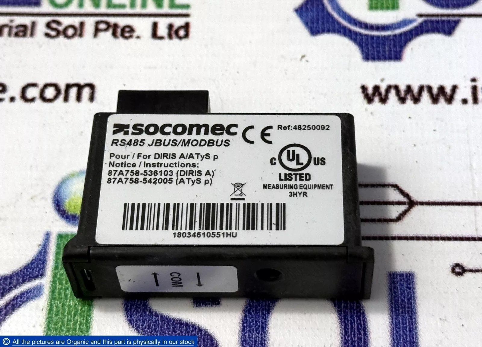 Socomec RS485 JBUS/MODBUS Communication Module Ref 48250092 DIRIS A/A ...