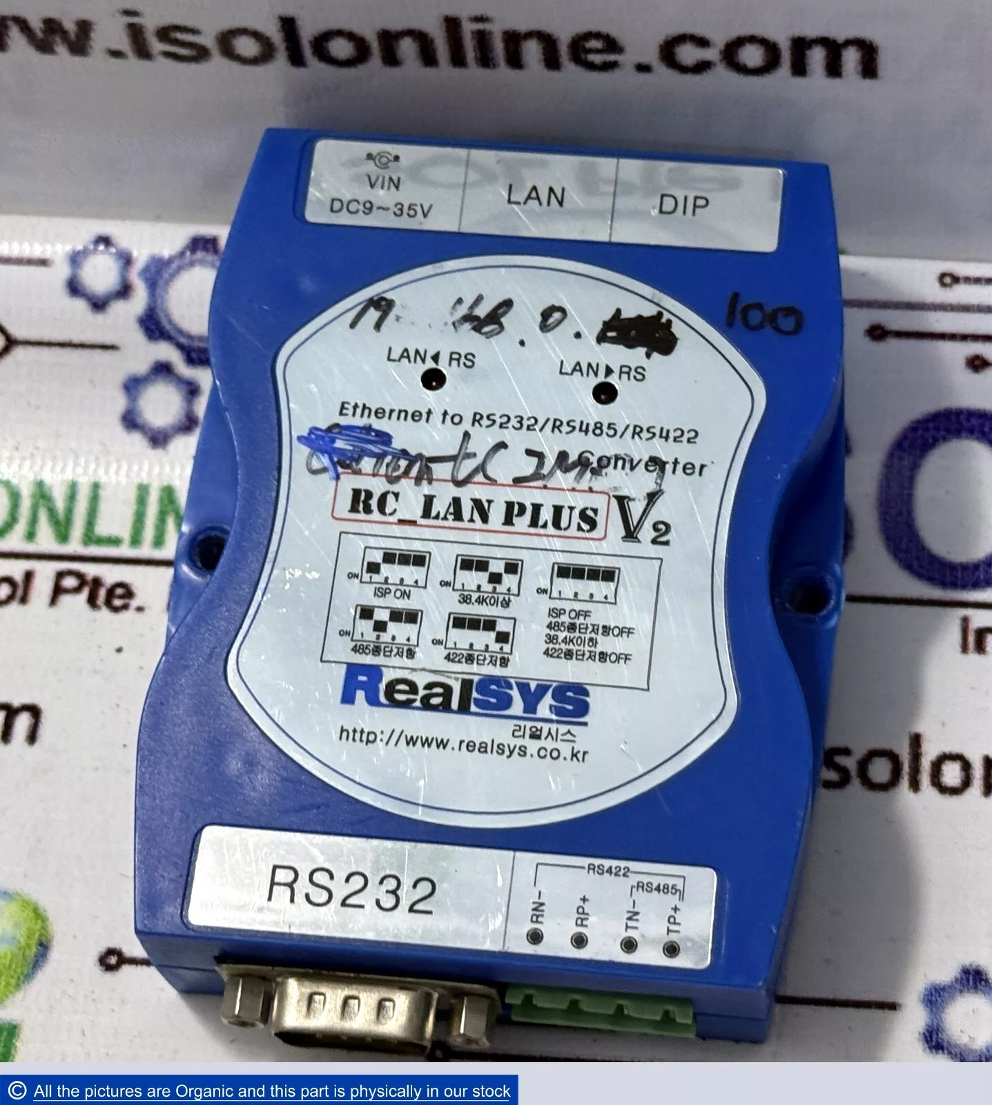 RealSYS RC_LAN PLUS V2 Ethernet to RS232/RS485/RS422 Converter RCLANPlusV2 - Industrial SOL Pte Ltd