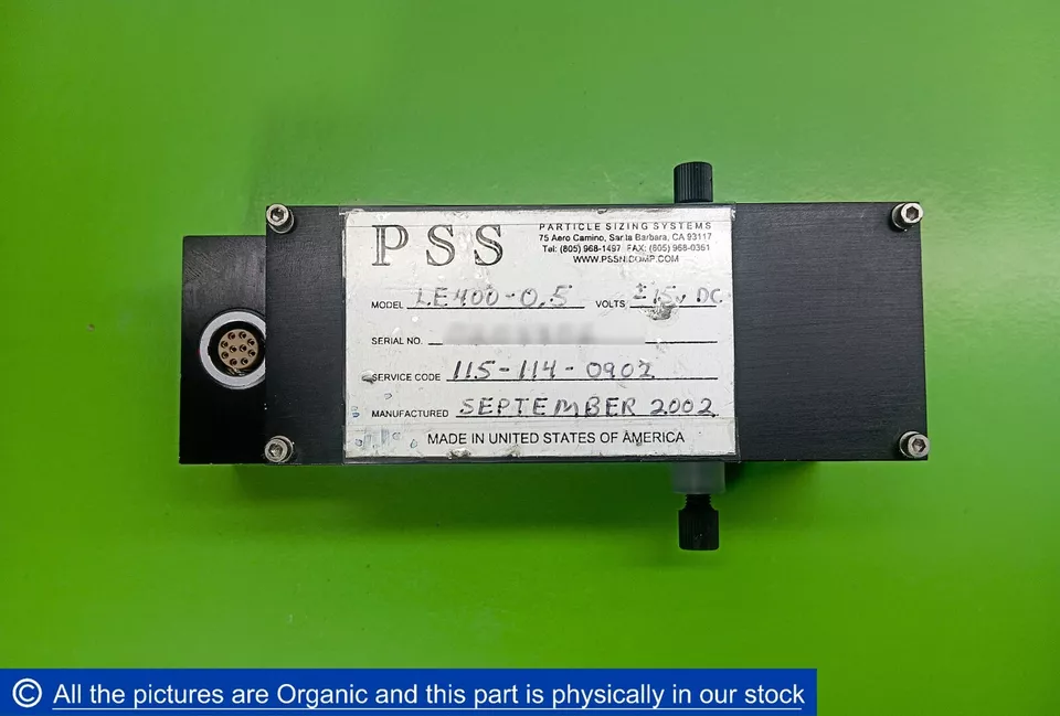 Particle Sizing Systems LE400-05 Sensor LE400-0-5 PSS AccuSizer SPOS ...
