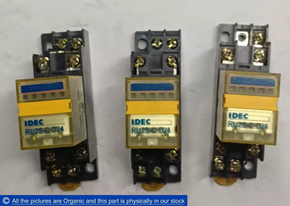 Idec RU2S-C-D24 Power Relay Plug-In DPDT 10A 24VDC With Socket Lot Of 3 Japan - Industrial SOL ...