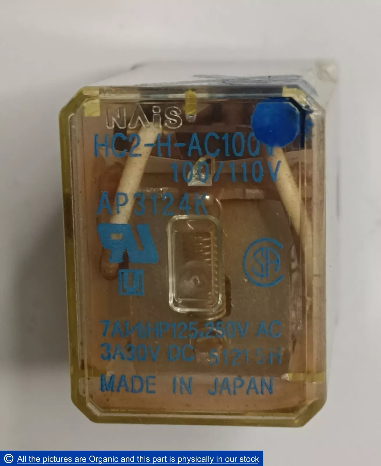 Nais HC2-H-AC100V General Purpose Relay DPDT 7A 100/110VAC HC2 Series Panasonic - Industrial SOL ...