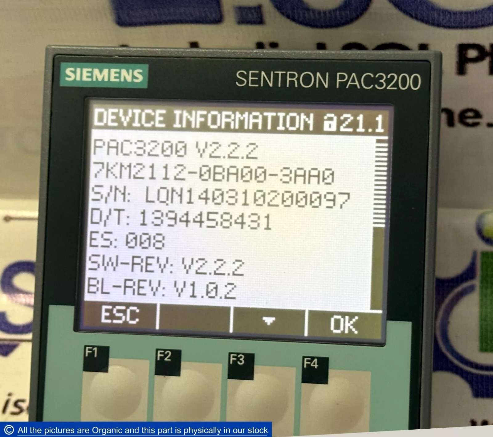 Siemens Sentron PAC3200 Power Monitoring Device 7KM2112-0BA00-3AA0 Sw-Rev V2.2.2 - Industrial ...