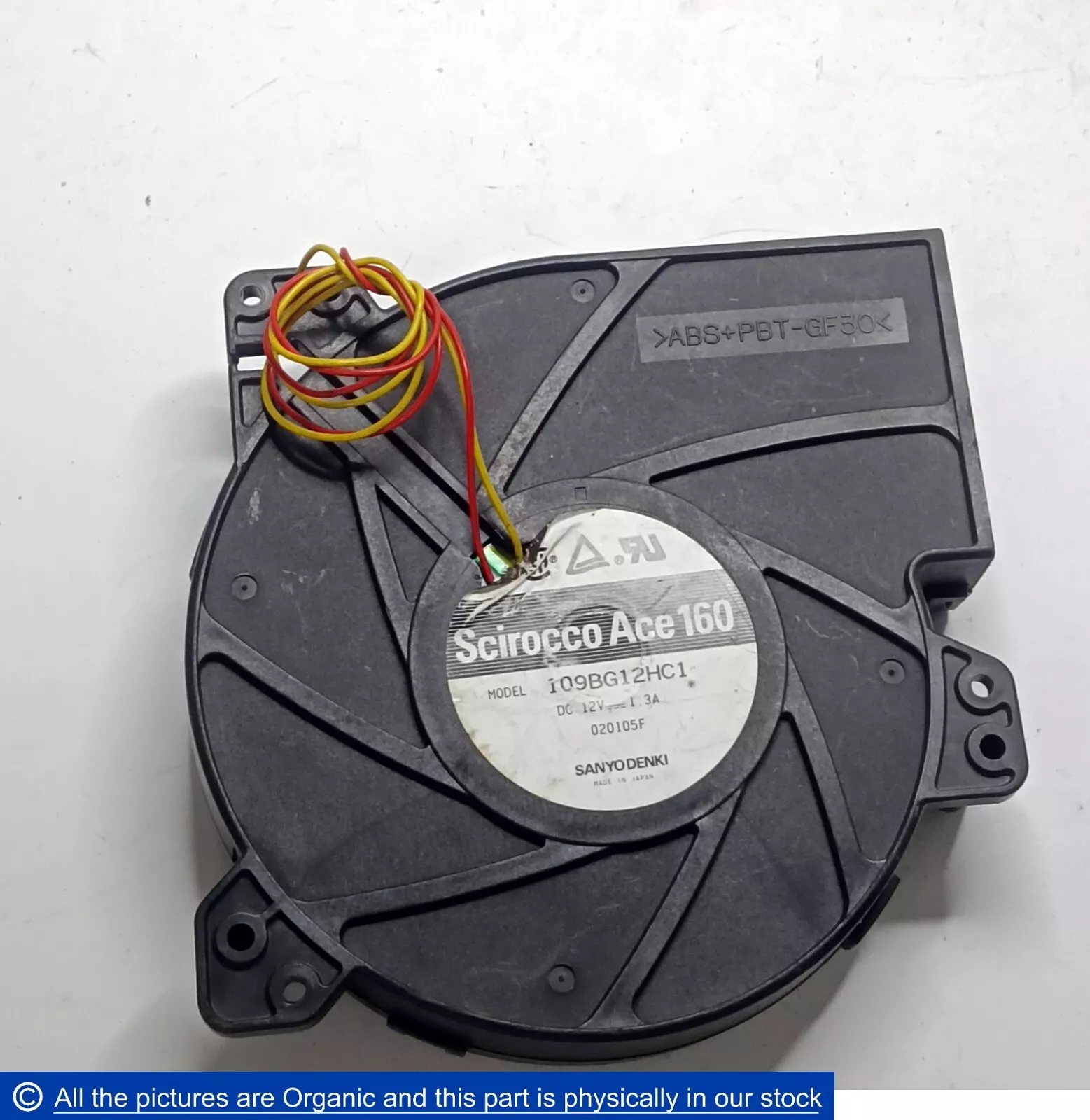 Sanyo Denki 109BG12HC1 Blower Fan Scirocco Ace160 9BG Type DC12V 1.3A ...