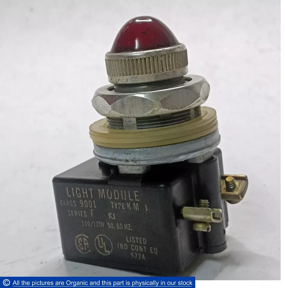 Square D 9001 KM-1 Series F Light Module Transformer Type Red Pushbutton Switch - Industrial SOL ...