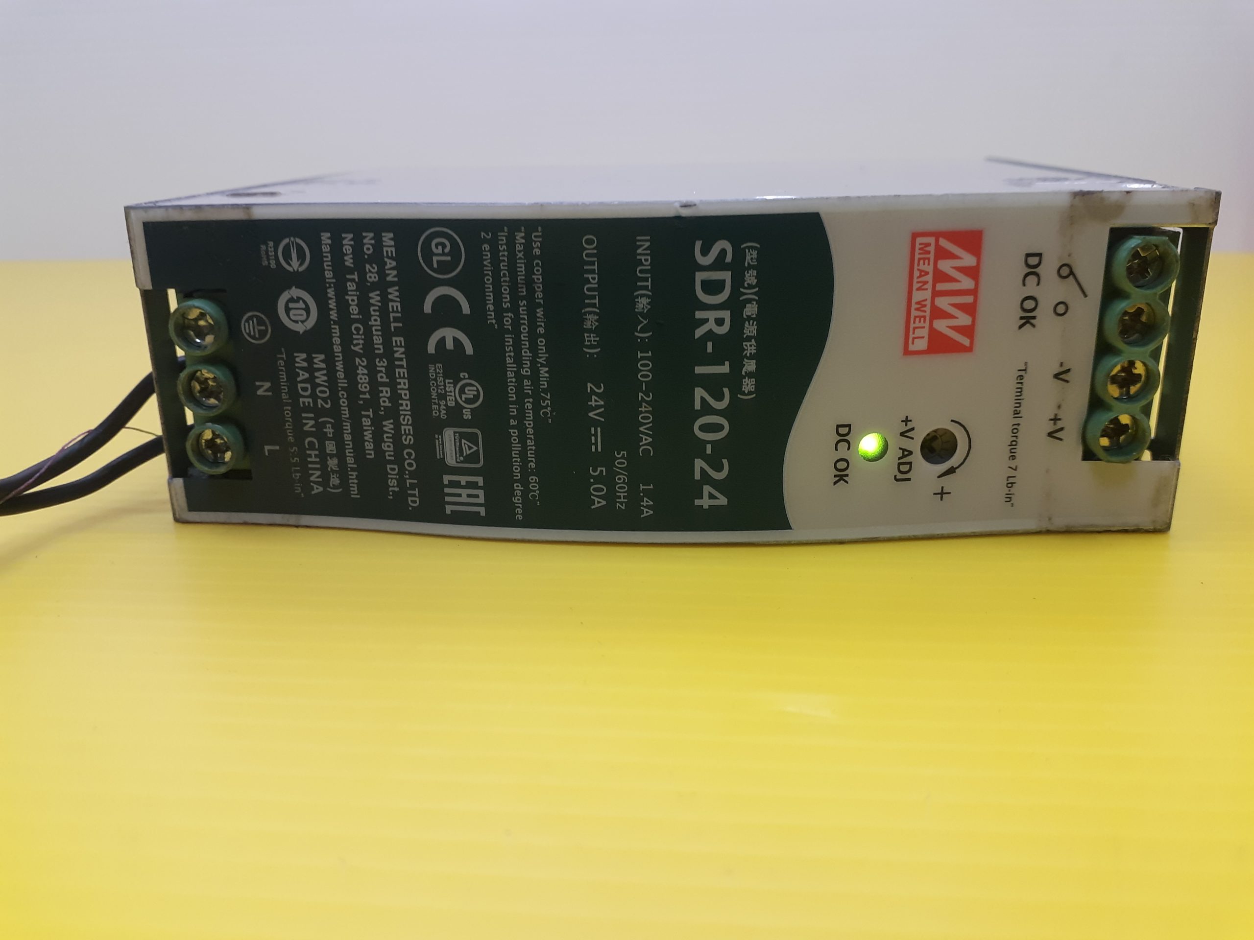 Mean Well SDR-120-24 Power Supply MW AC to DC Industrial PSU - Industrial SOL Pte Ltd