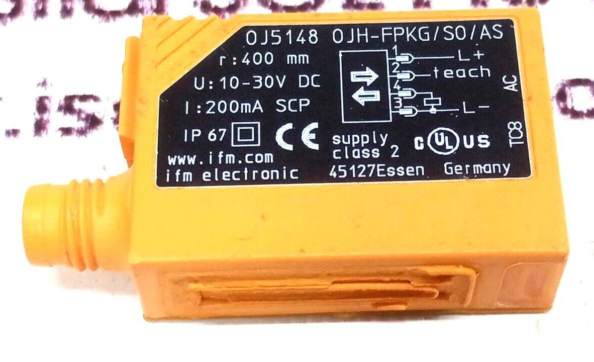 IFM OJ5148 OJH-FPKG/SO/AS Photoelectric Background Cutoff Compact ...