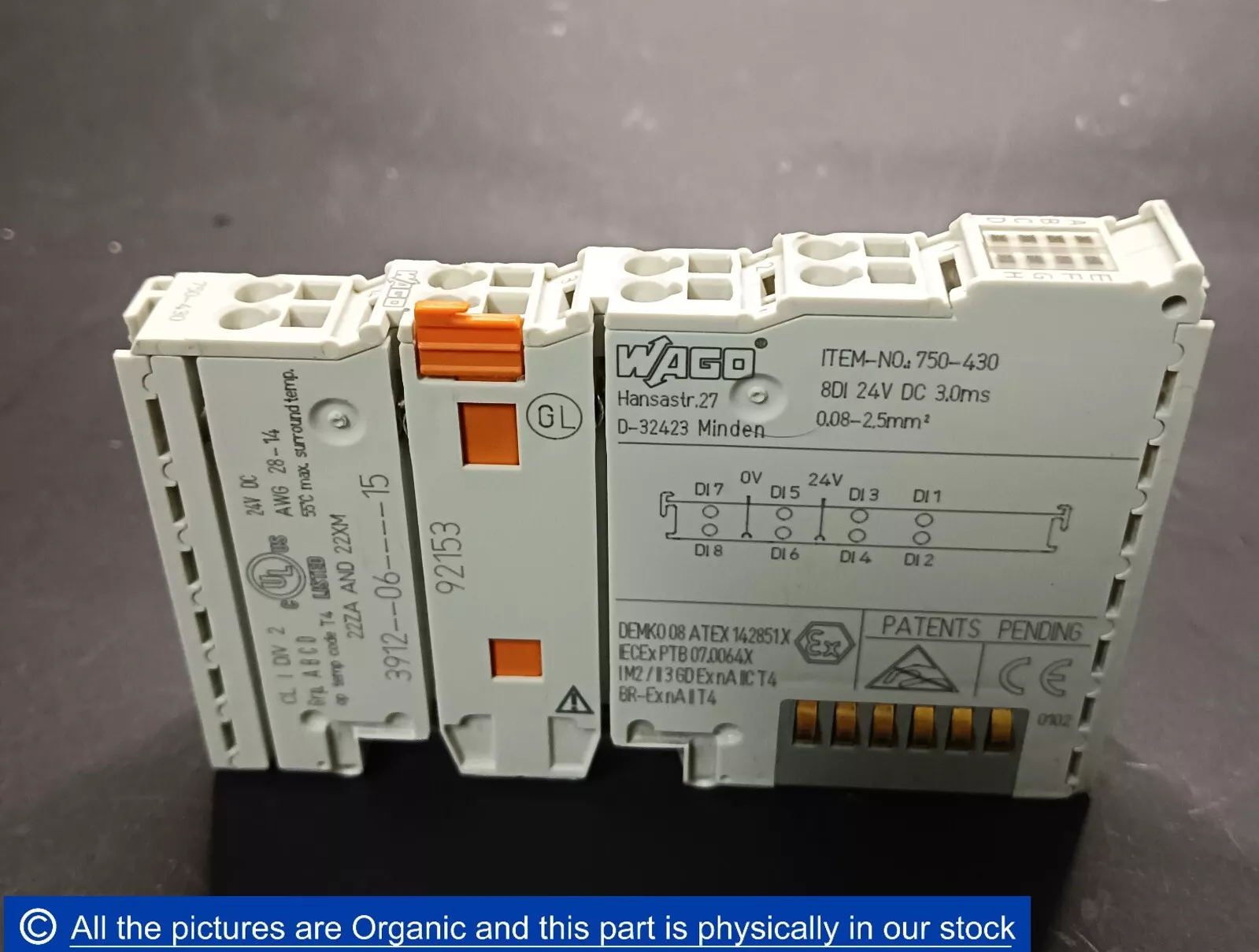 WAGO 750-430 8-Channel Digital Input Module 24VDC 750 Series WAGO's I/O ...