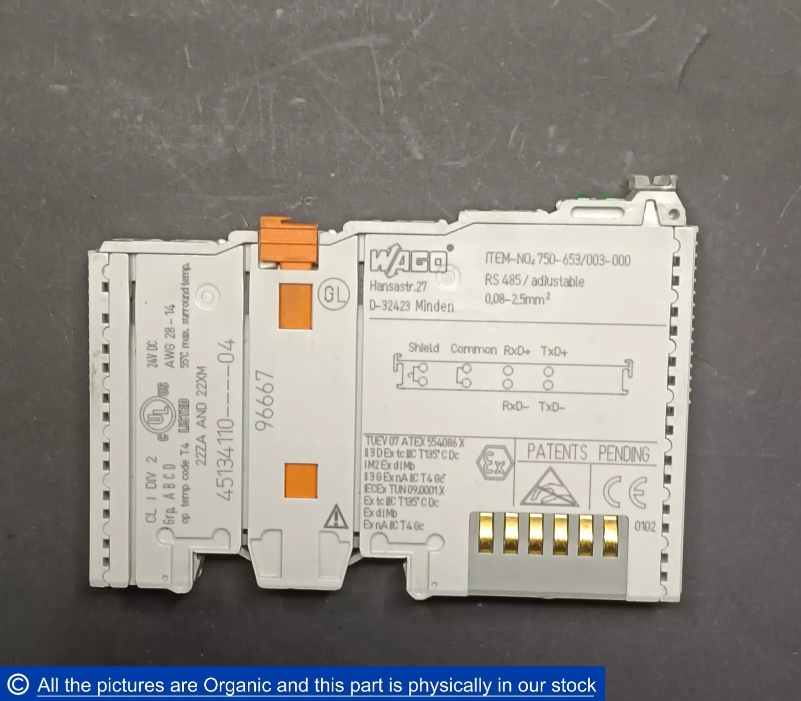 WAGO 750-653/003-000 RS-485 Serial Interface Module 750 Series WAGO's I ...