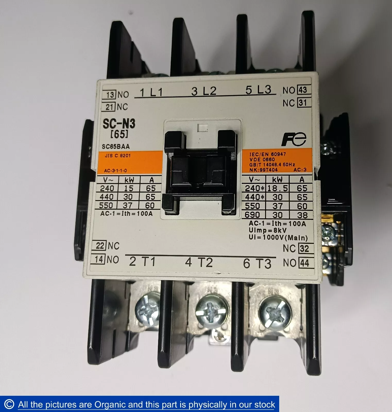 Fuji Electric SC-N3 SC65BAA Magnetic Contactor & Starter SC series ...