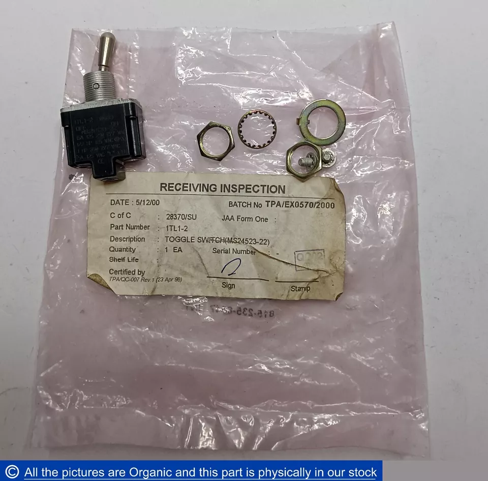 Honeywell 1TL1-2 On-Off Toggle Switch MS24523-22 SPST Avionic Store Spares