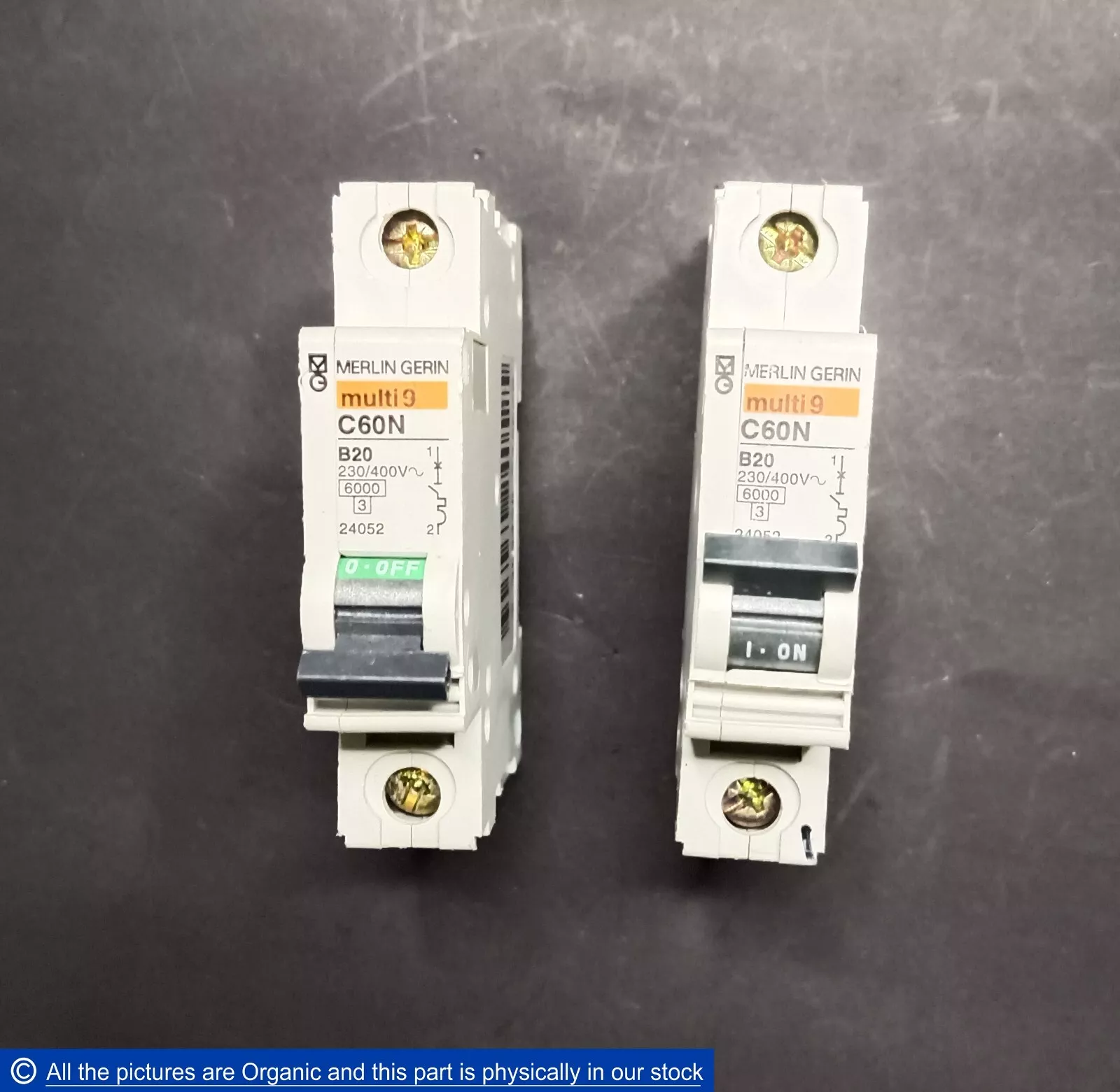 Merlin Gerin Multi 9 C60N B20 1-Pole Circuit Breaker 24052 Schneider Lot of 2