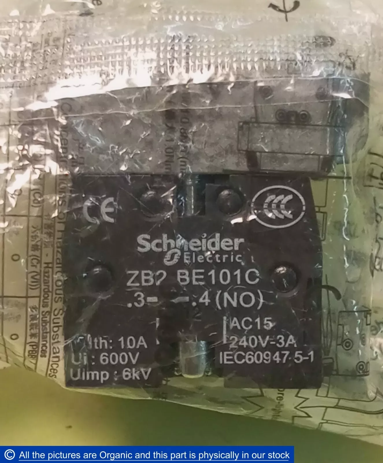 Schneider ZB2-BE101C Contact Block Harmony XB2 For 22mm Push Button ZB2-BZ105C