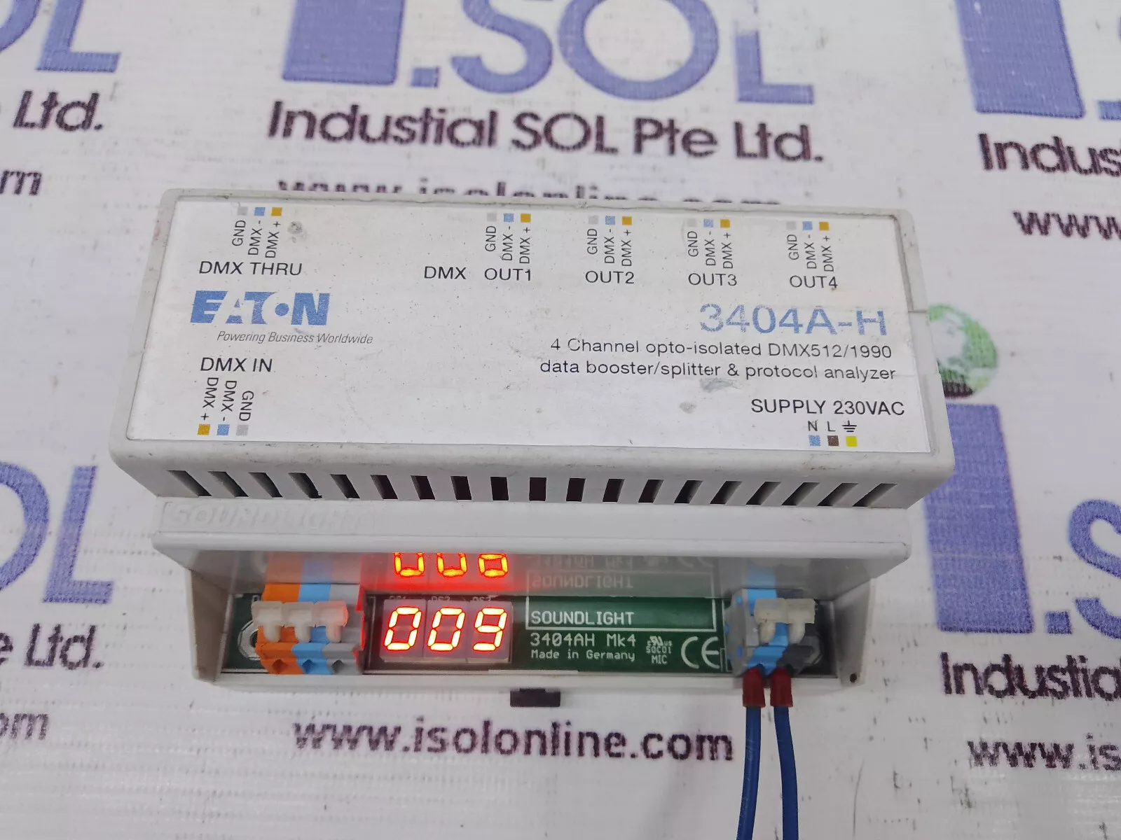 EATON 3404A-H 4 Channel Opto-Isolated DMX512/1990 Data Booster/Splitter ...